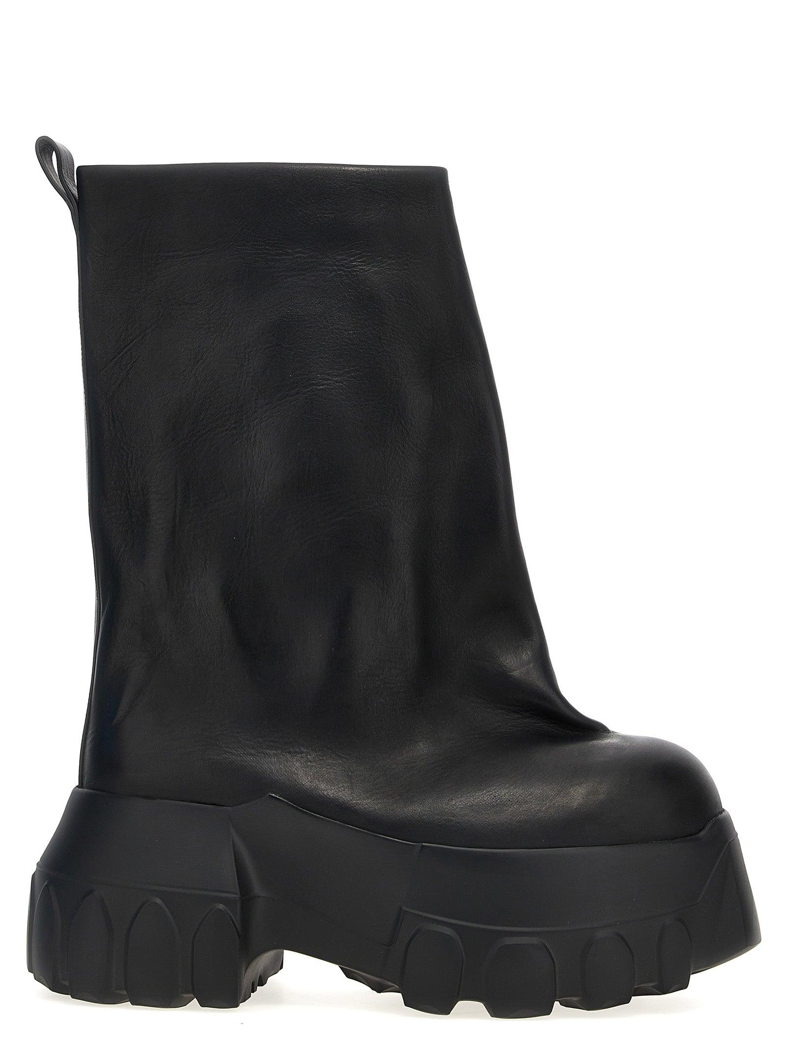 Rick Owens Flared Mega Tractor Boots, Ankle Boots in Black for Men | Lyst