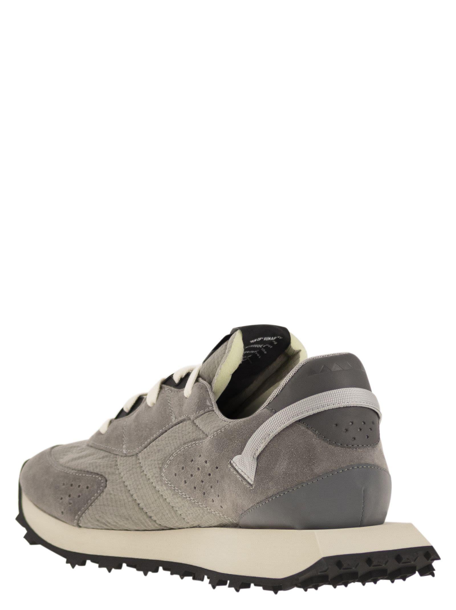 RUN OF Oxygen M Sneakers Suede Canvas And Leather in Grey for Men Lyst UK