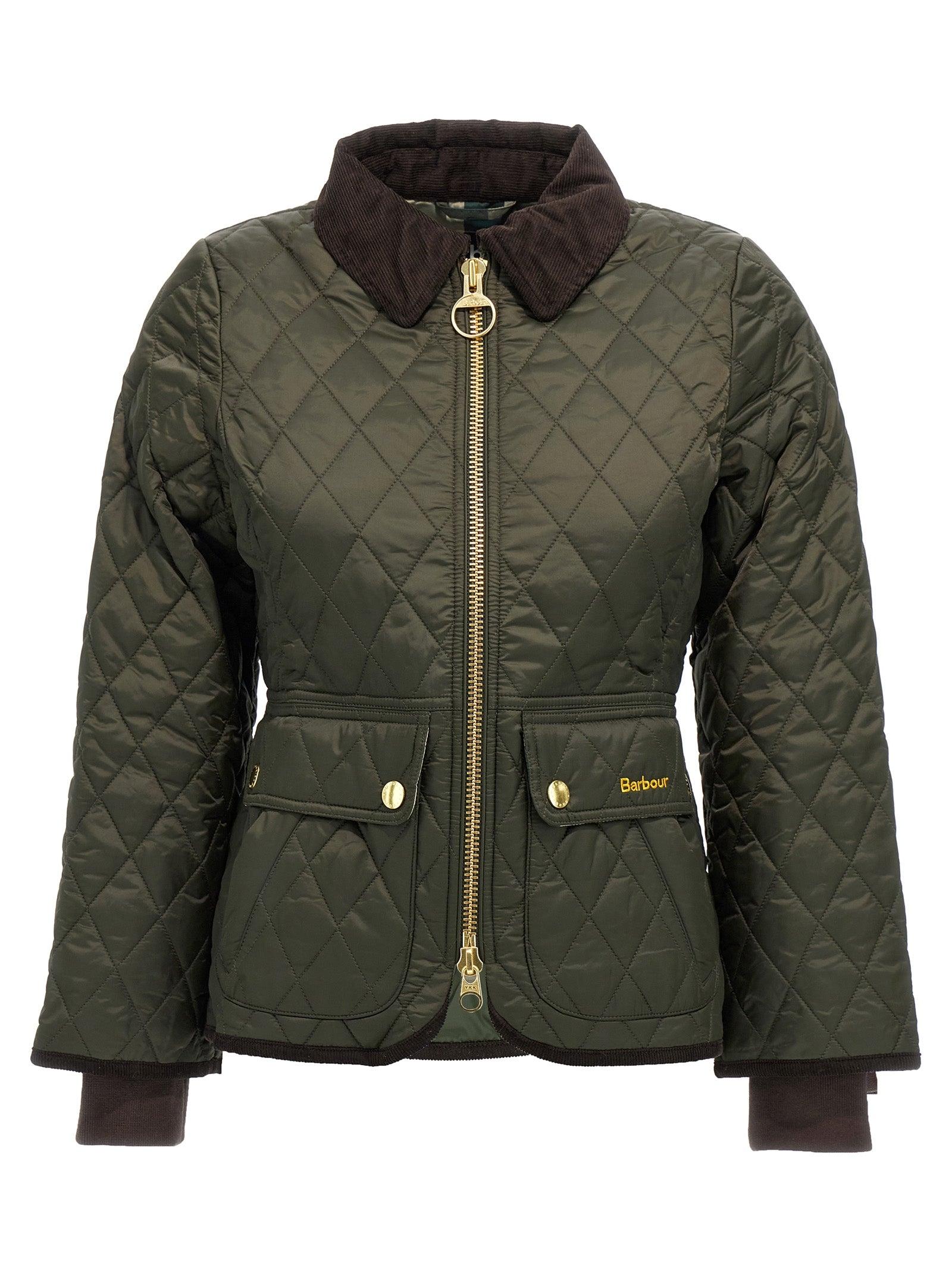 Barbour Quilted Wool Beadnell Jacket in Green | Lyst