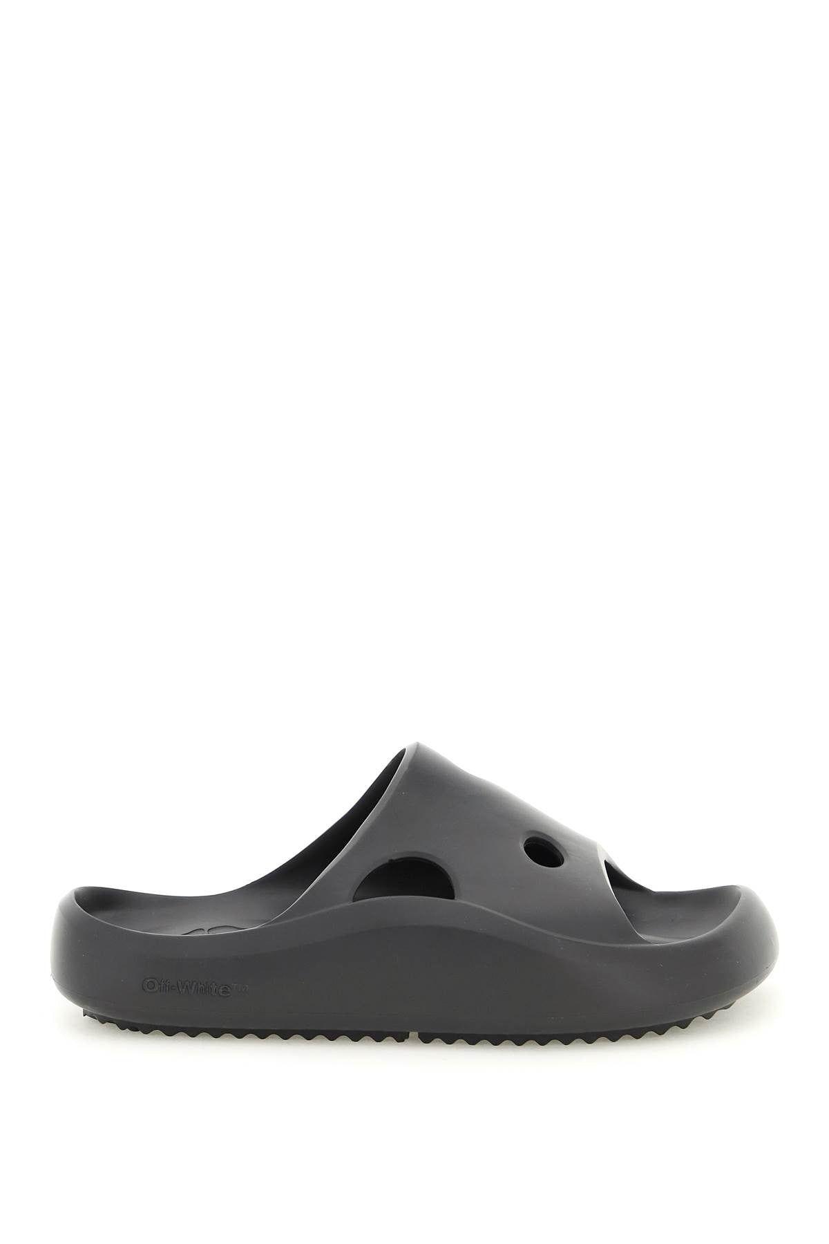 Off-White c/o Virgil Abloh Meteor Rubber Slide In Black for Off-White c/o Virgil Abloh Meteor Rubber Slide In Black for
