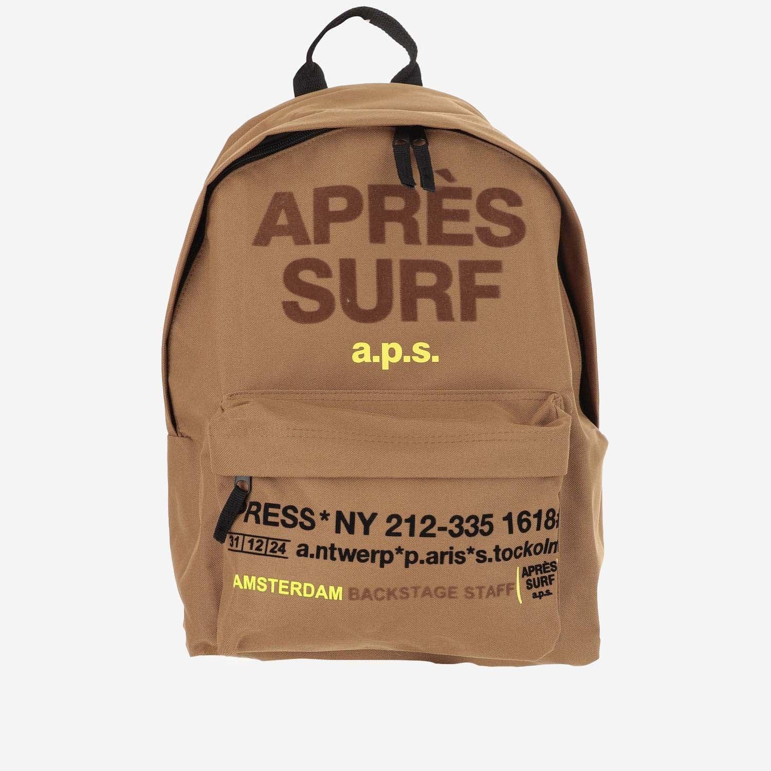 APRÈS SURF Technical Fabric Backpack With Logo in Brown for Men | Lyst