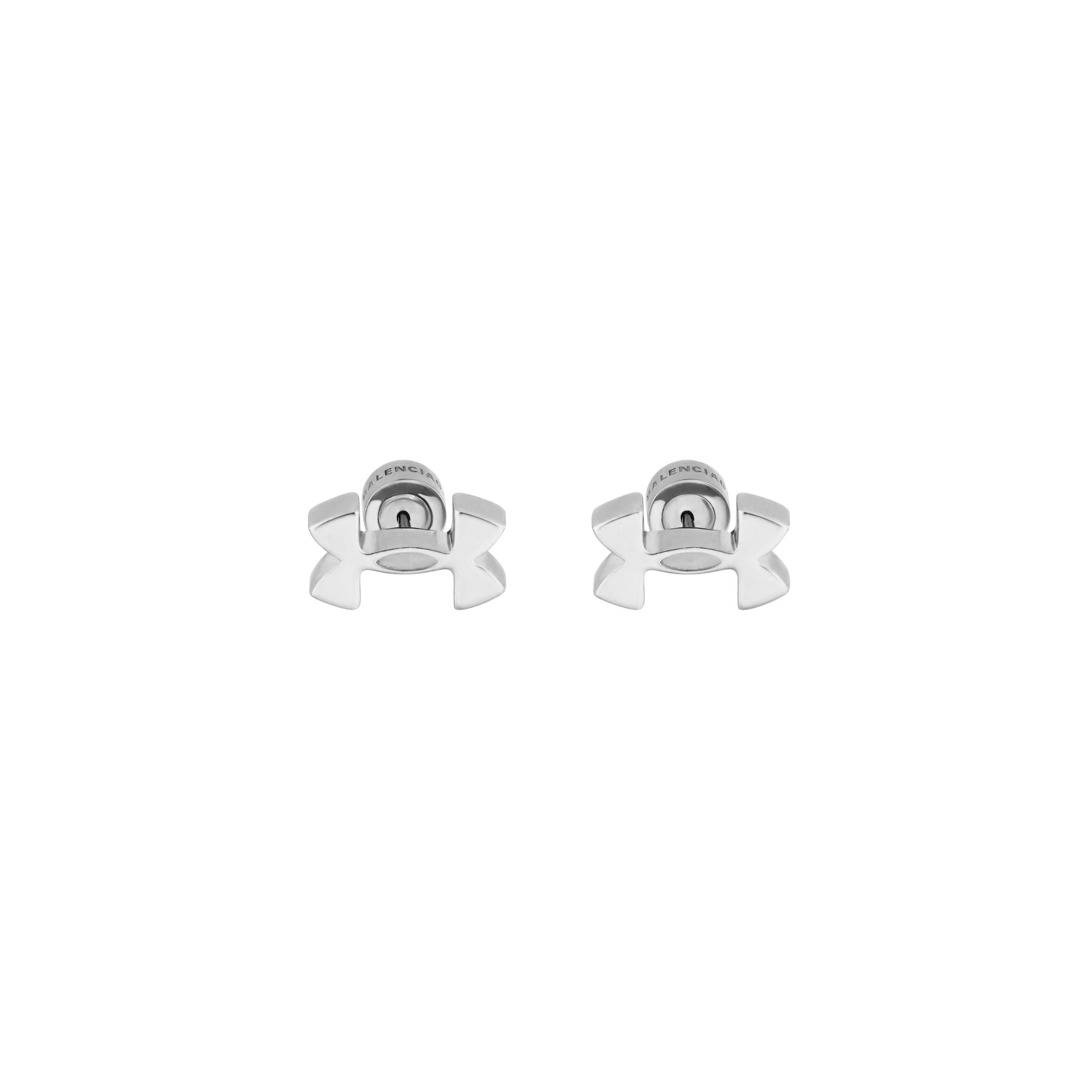 Balenciaga Under Armour Stud Earrings in White | Lyst