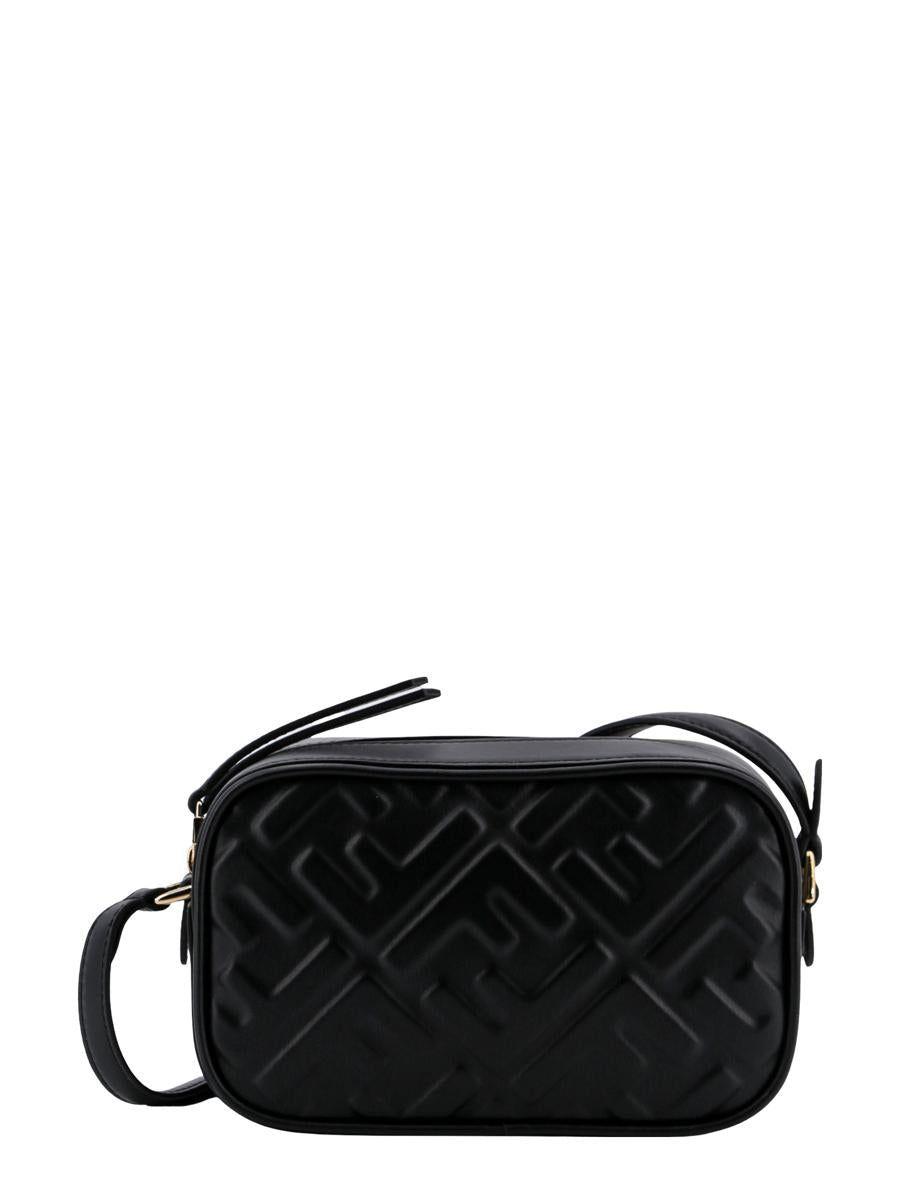 Fendi Ff Mini Leather Camera Bag in Black | Lyst