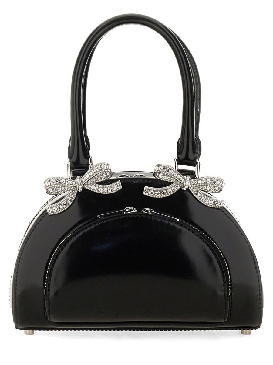 Self-Portrait Curved Bag in Black | Lyst