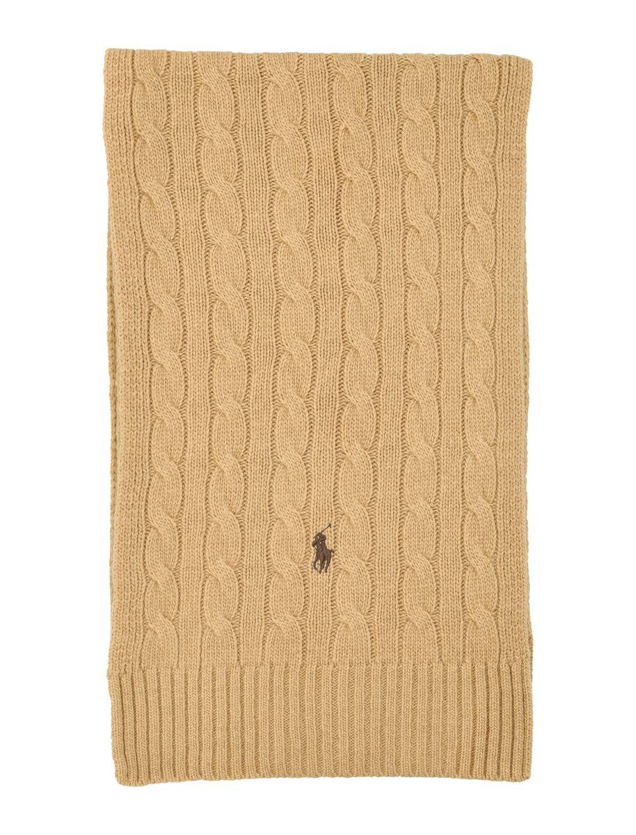 Polo Ralph Lauren Cable Knit Scarf in Natural for Men | Lyst