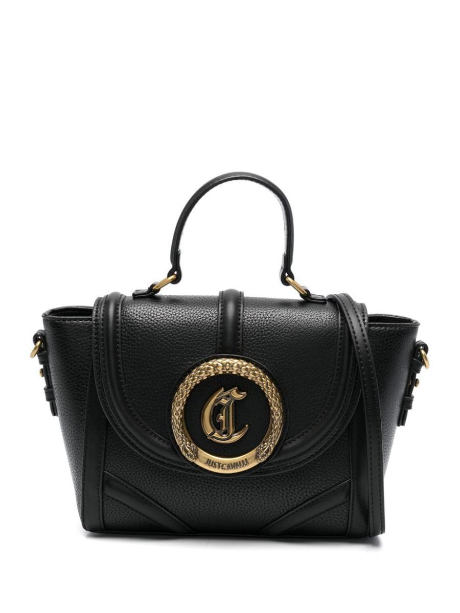 Just Cavalli Snake-Appliqué Tote Bag in Black | Lyst