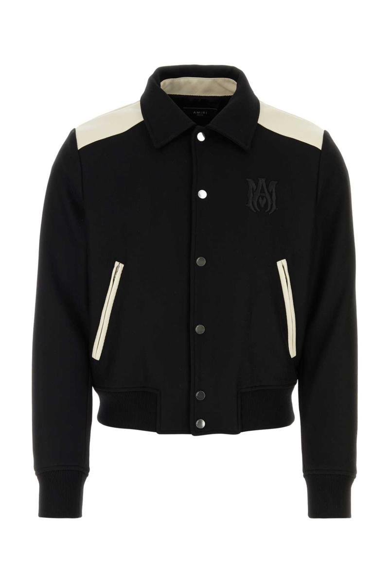 Amiri Wool Blend Bomber Jacket in Black for Men | Lyst