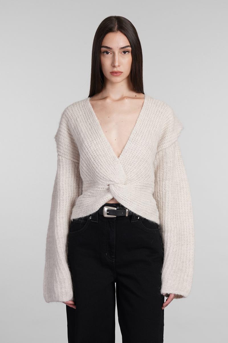 IRO Cropped Alpaca Knit Sweater in Black | Lyst