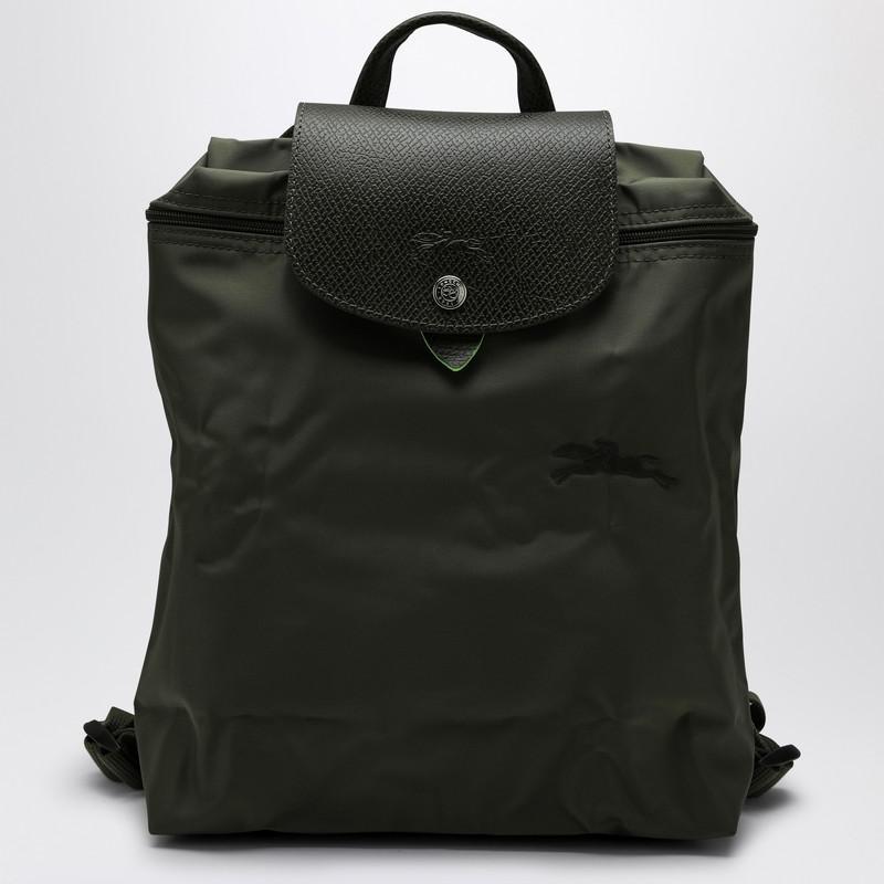 Longchamp Le Pliage Forest-Coloured Backpack M in Black | Lyst