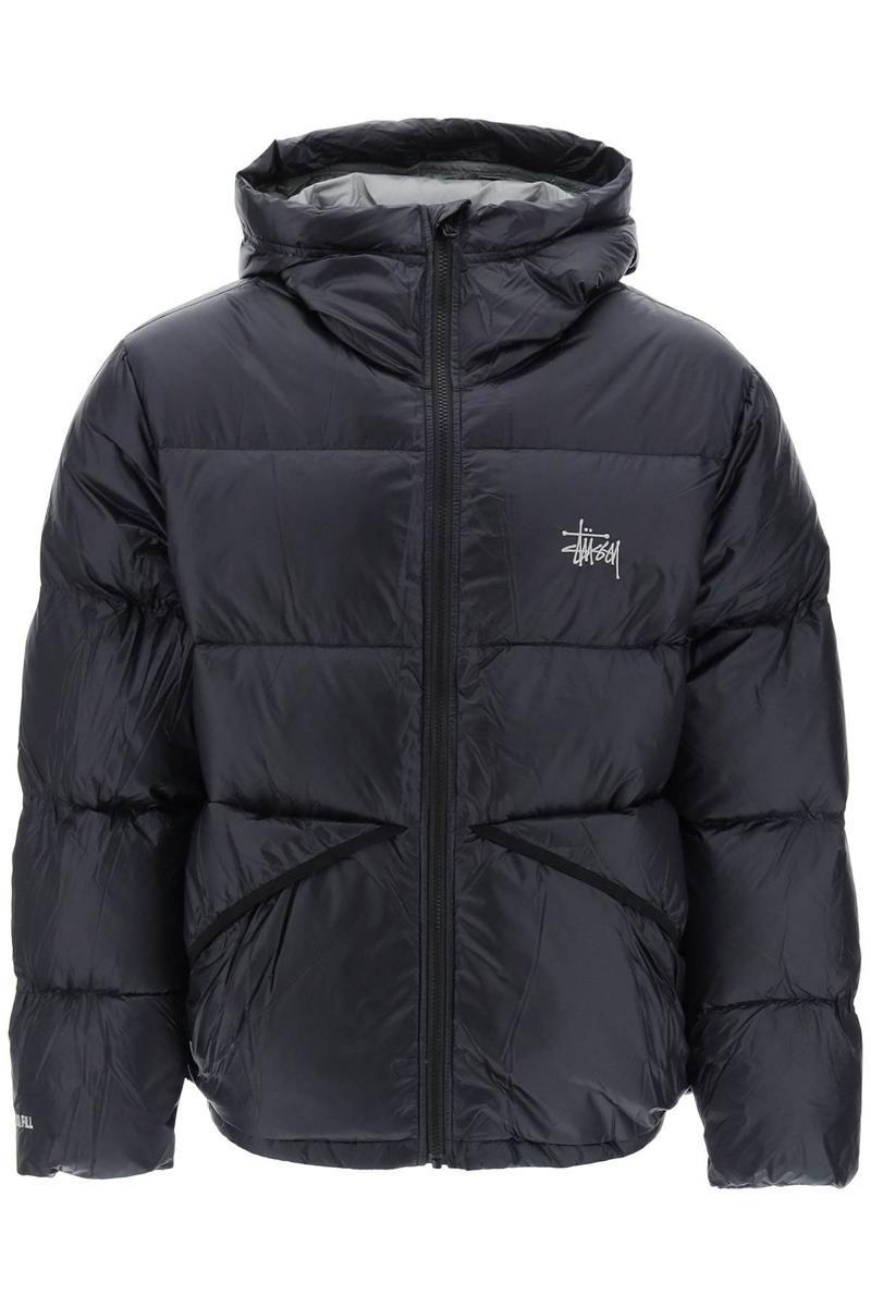 Stussy Hooded Puffer Jacket In Micro Ripstop in Blue for Men | Lyst