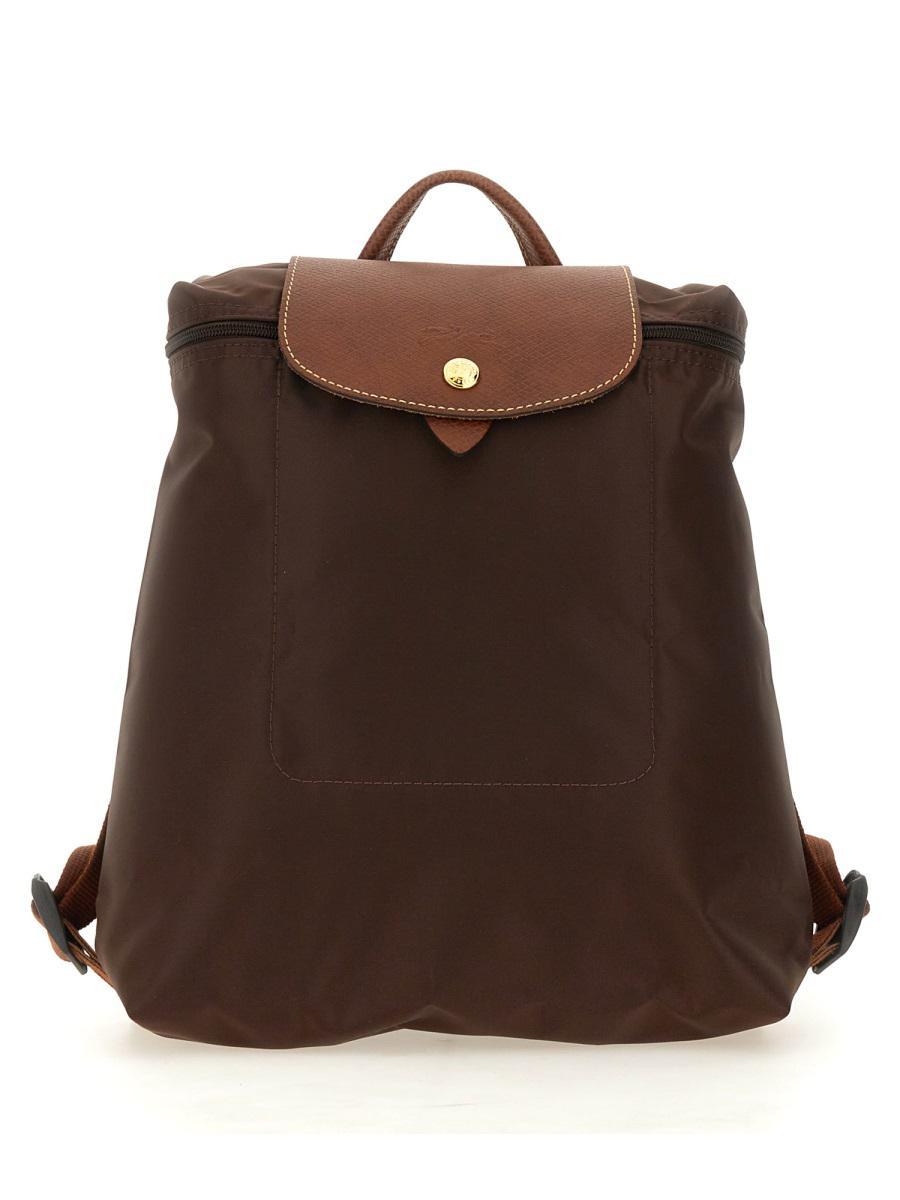 Longchamp "Le Pliage" Backpack in Brown | Lyst