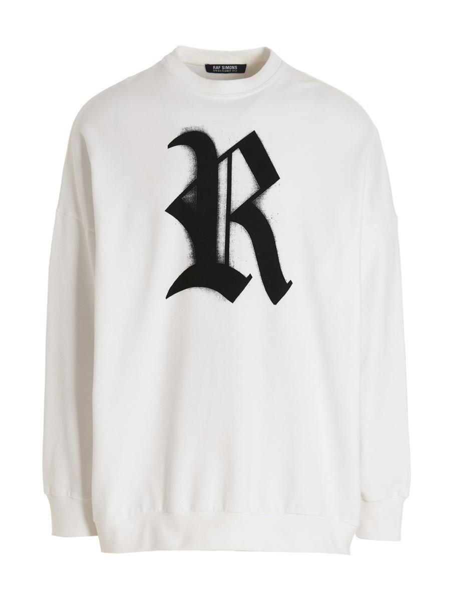 Raf Simons 'r' Sweatshirt in White for Men | Lyst