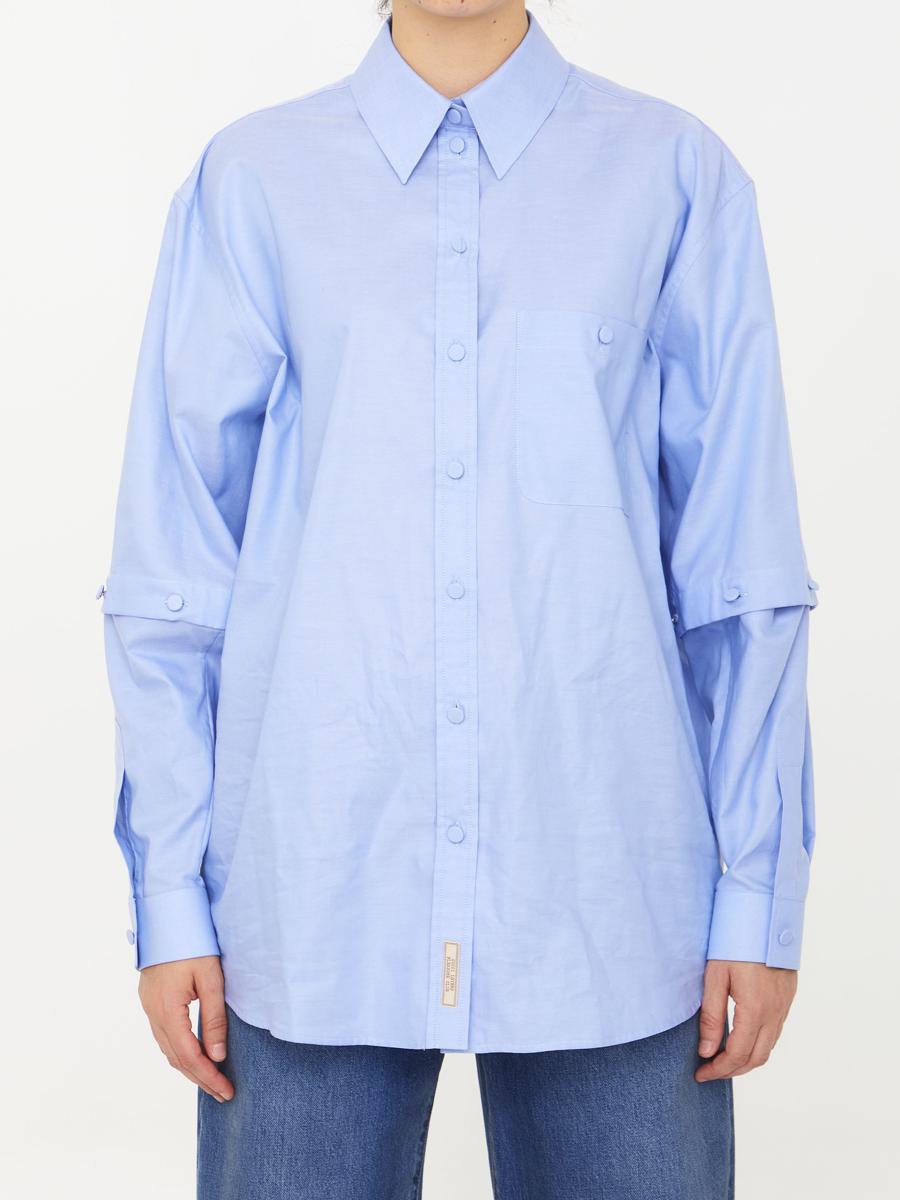 Gucci Detachable Sleeves Shirt in Blue | Lyst