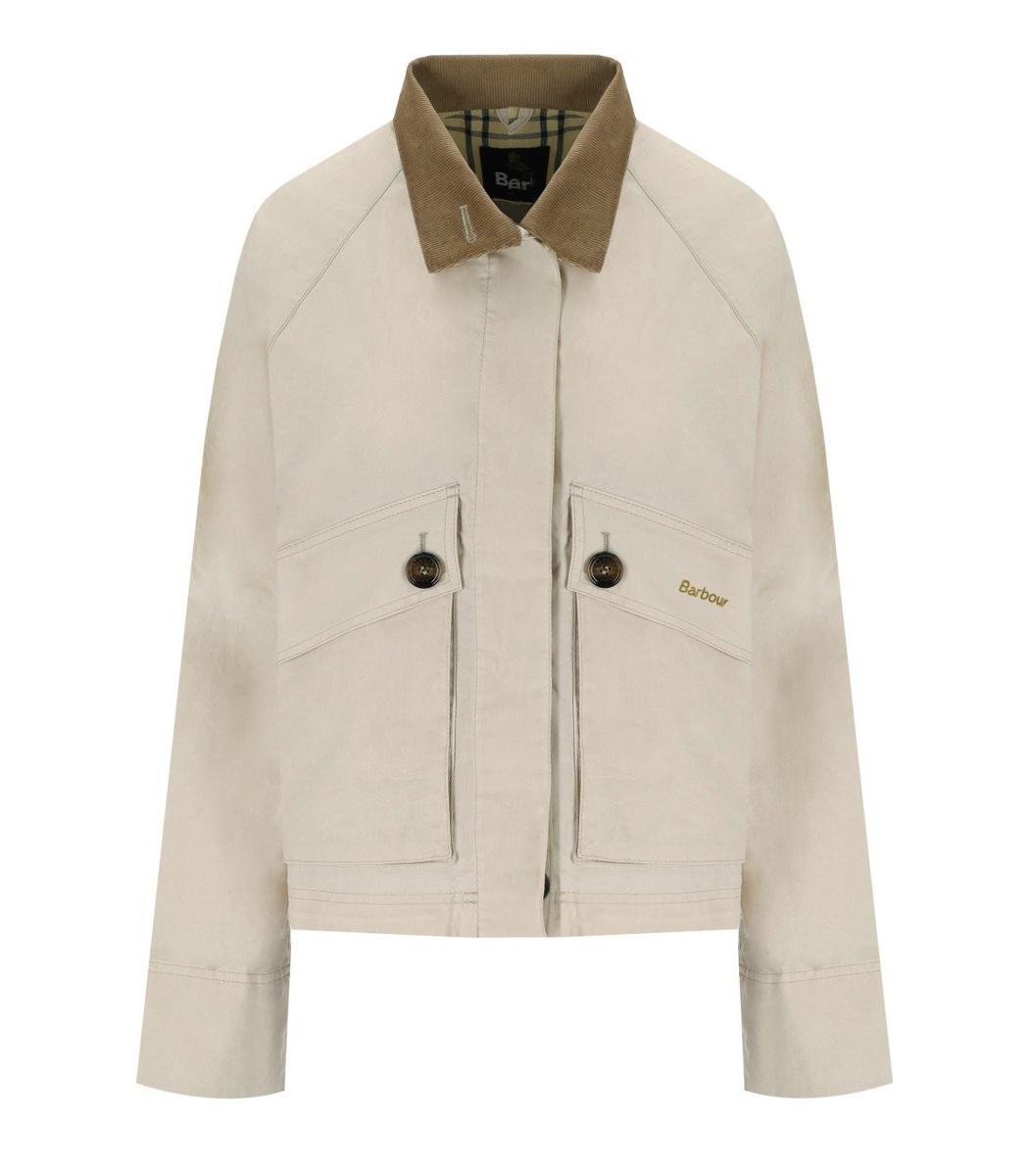 Barbour Crowdown Showerproof Jacket in Natural | Lyst
