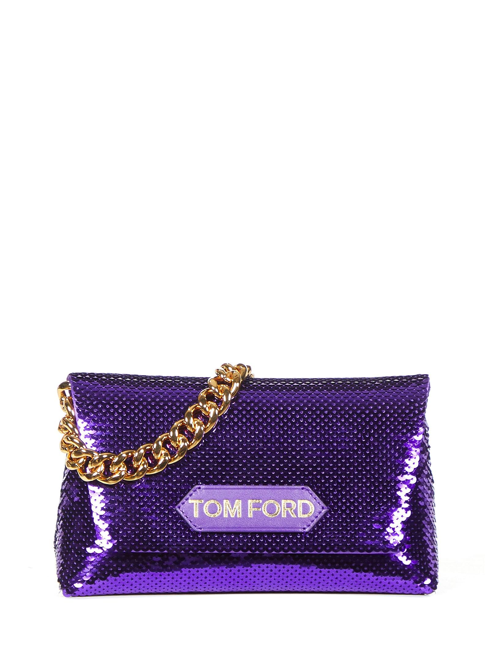 Tom Ford Label Mini Clutch in Purple | Lyst