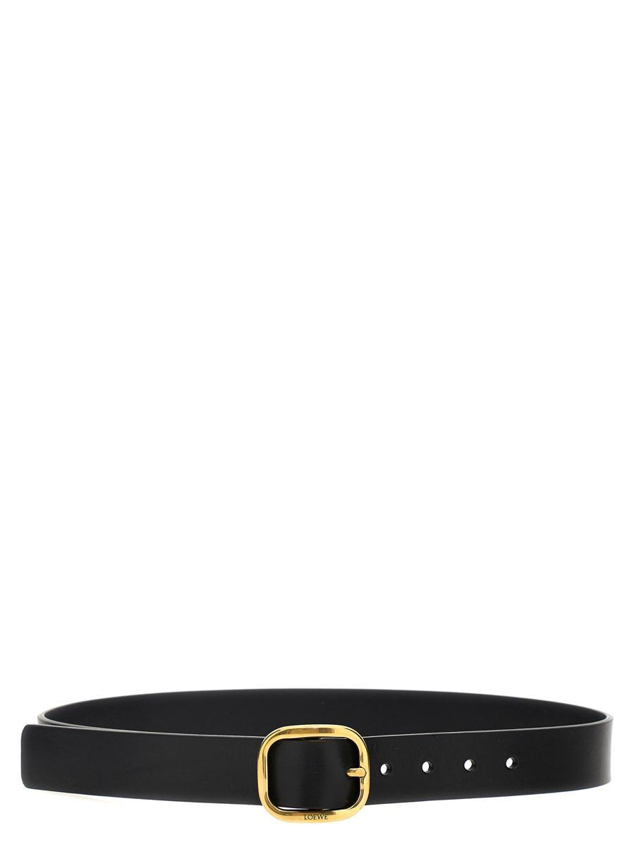 Loewe Logo Rounded Belt Belts in Black | Lyst