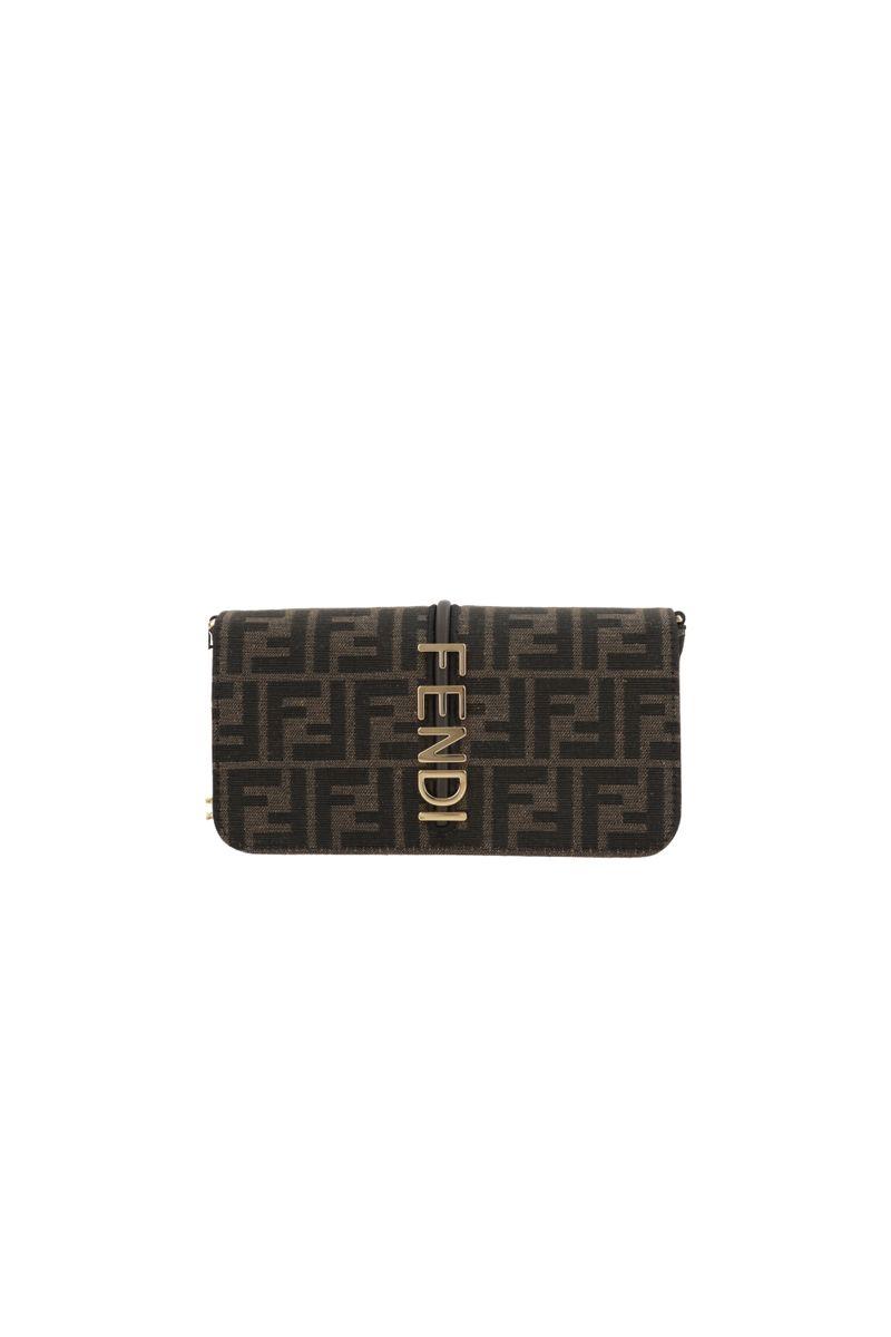 Fendi Chain Wallets in Brown | Lyst