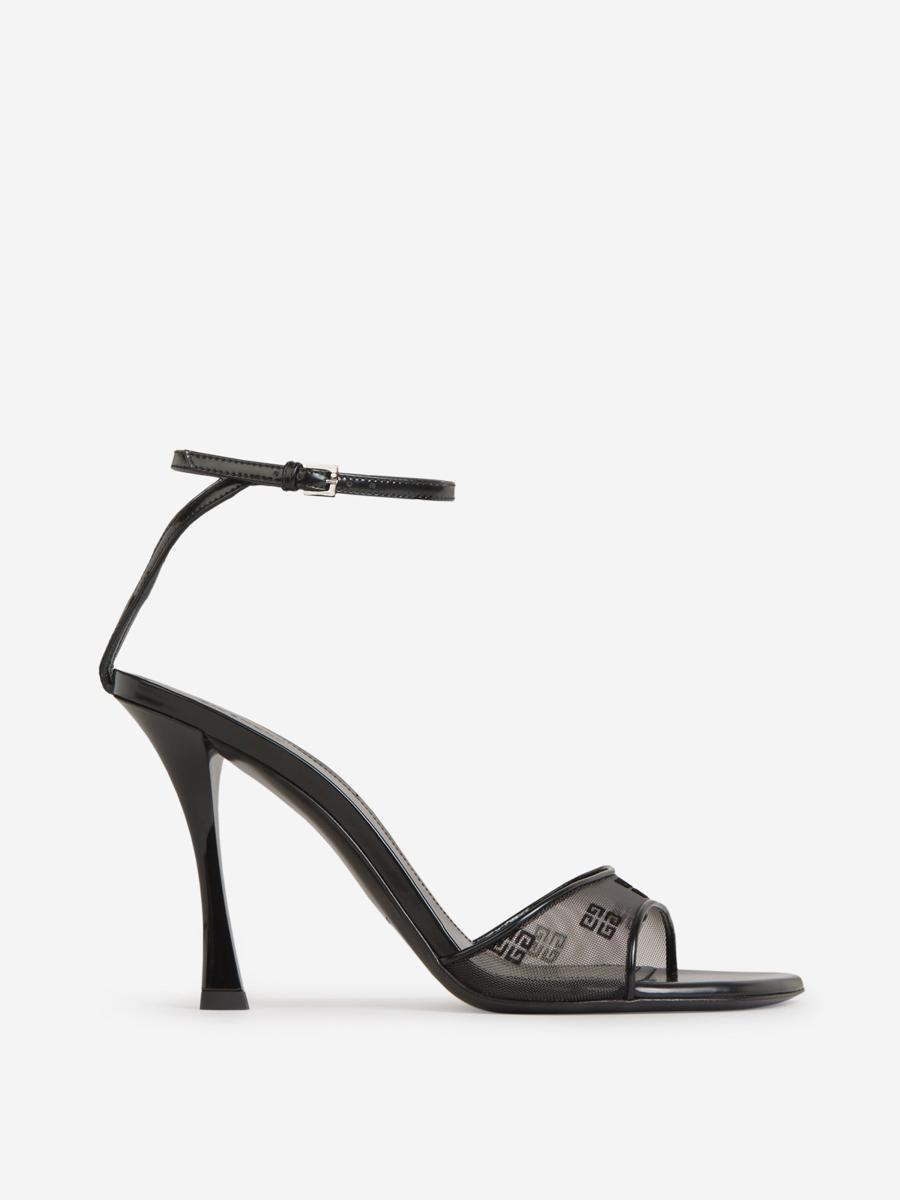 Givenchy Logo Stitch Sandals in White | Lyst