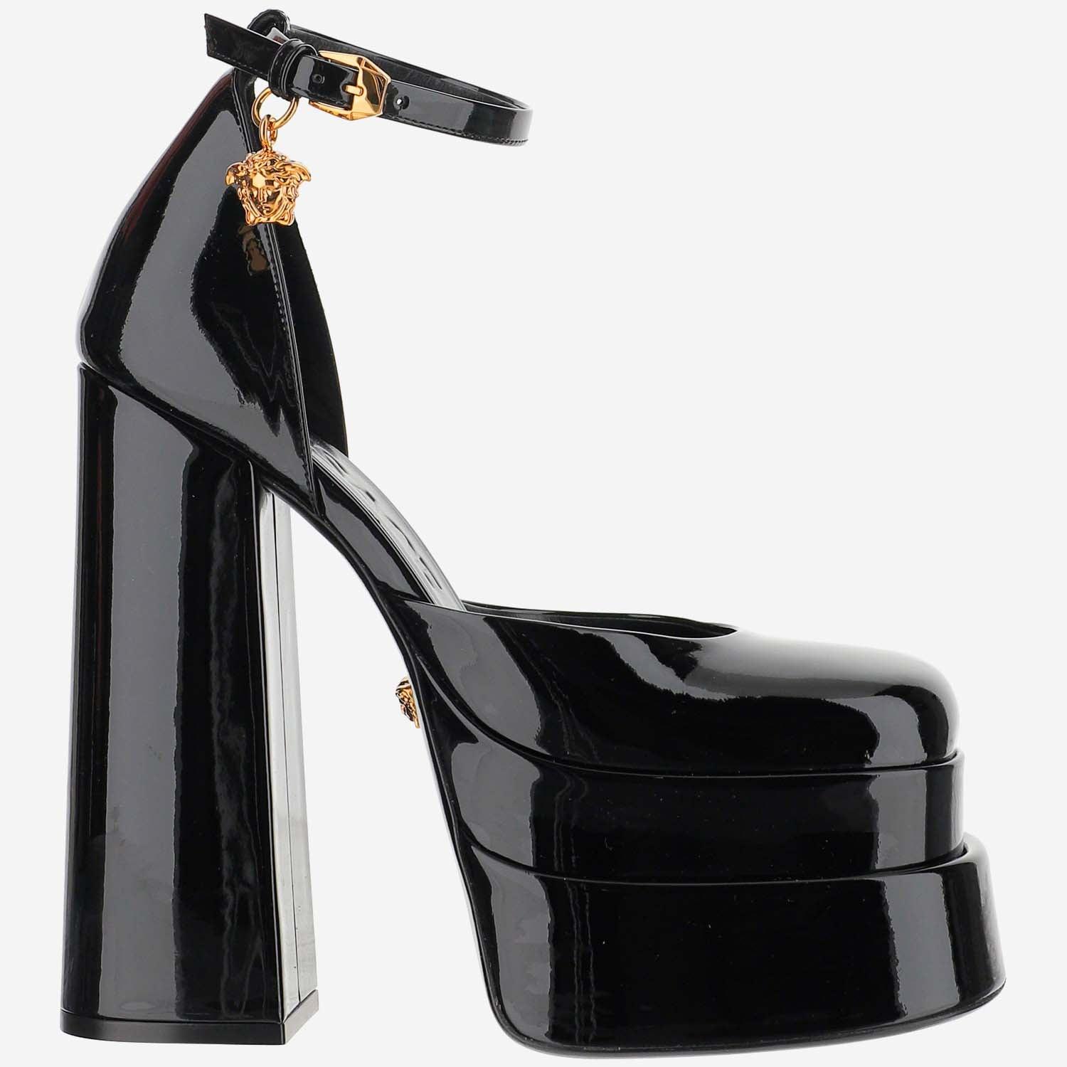 Versace Medusa Platform Pumps Aevitas in Black | Lyst Canada