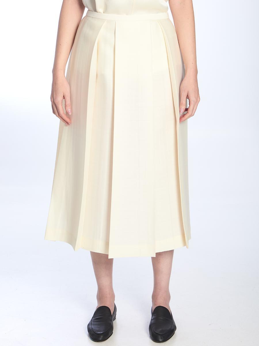 TOTEME Ivory Skirt in Natural | Lyst