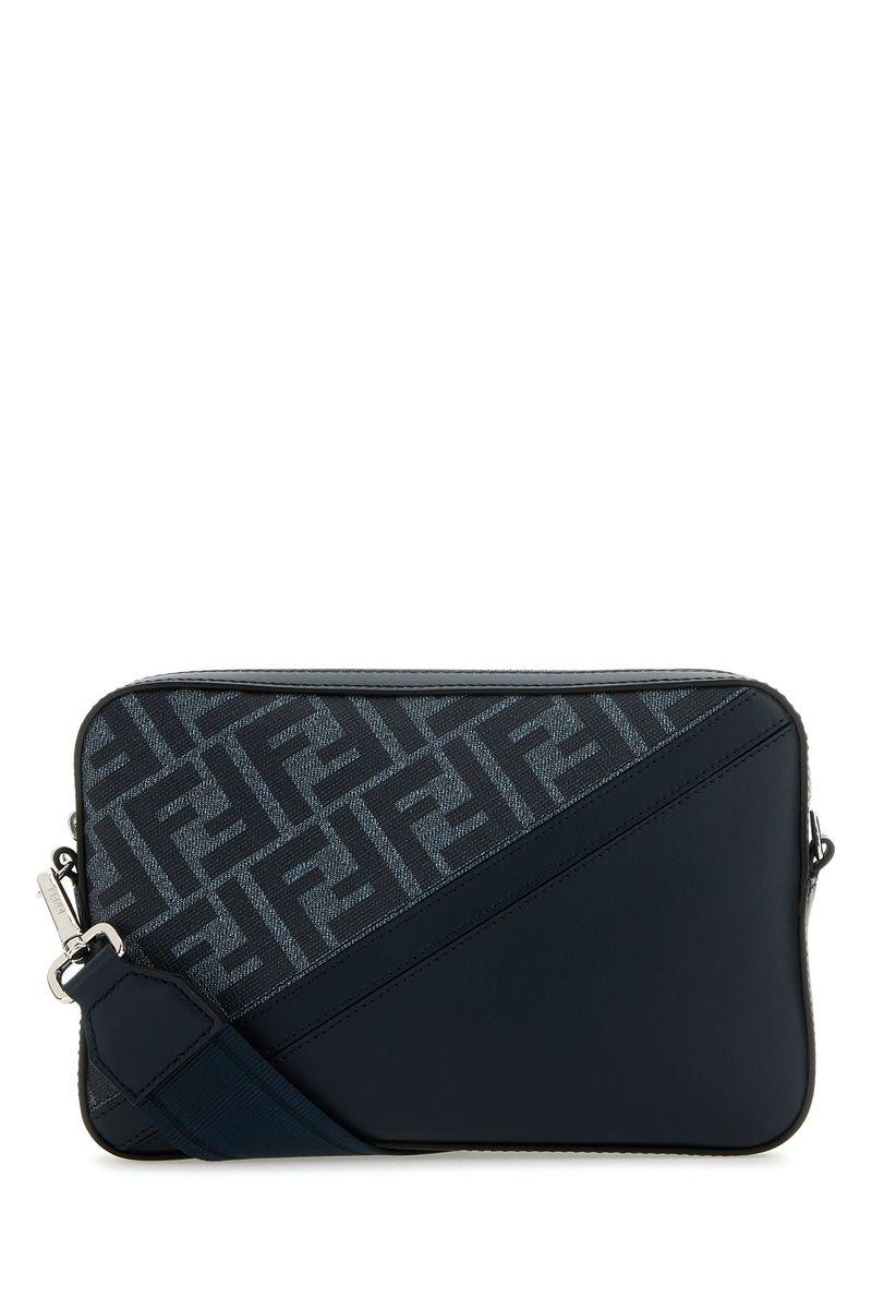 Fendi Diagonal Camera Case With Logo in Blue for Men | Lyst