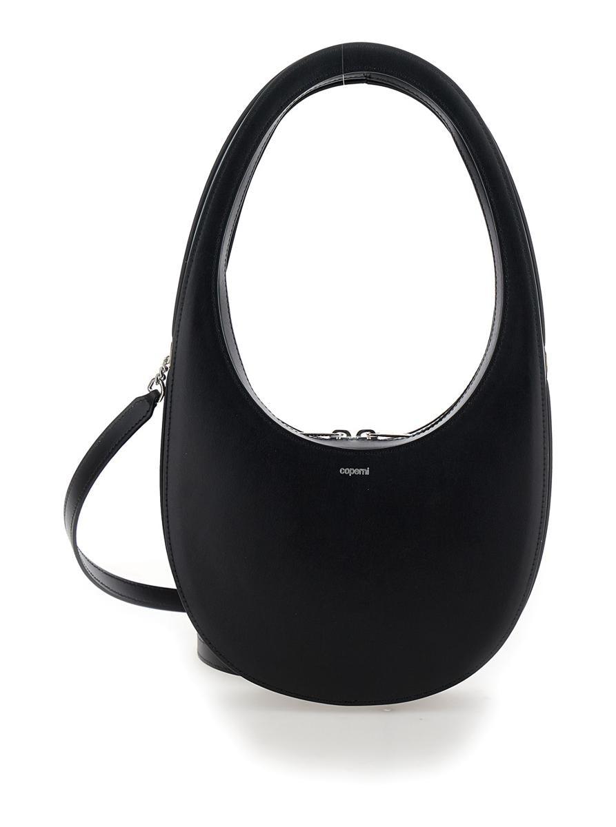 Coperni 'mini Swipe' Black Handbag With Logo Detail In Leather Woman | Lyst