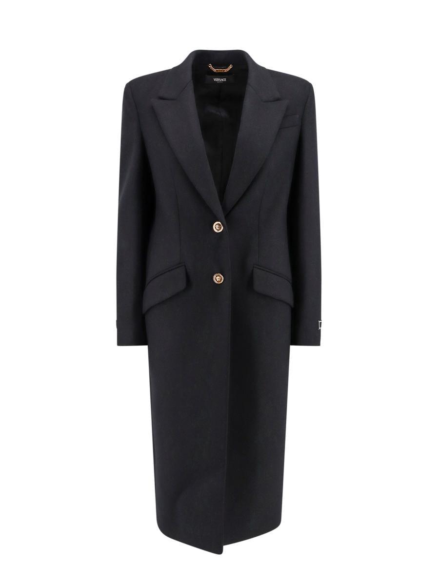 Versace Coat in Black | Lyst