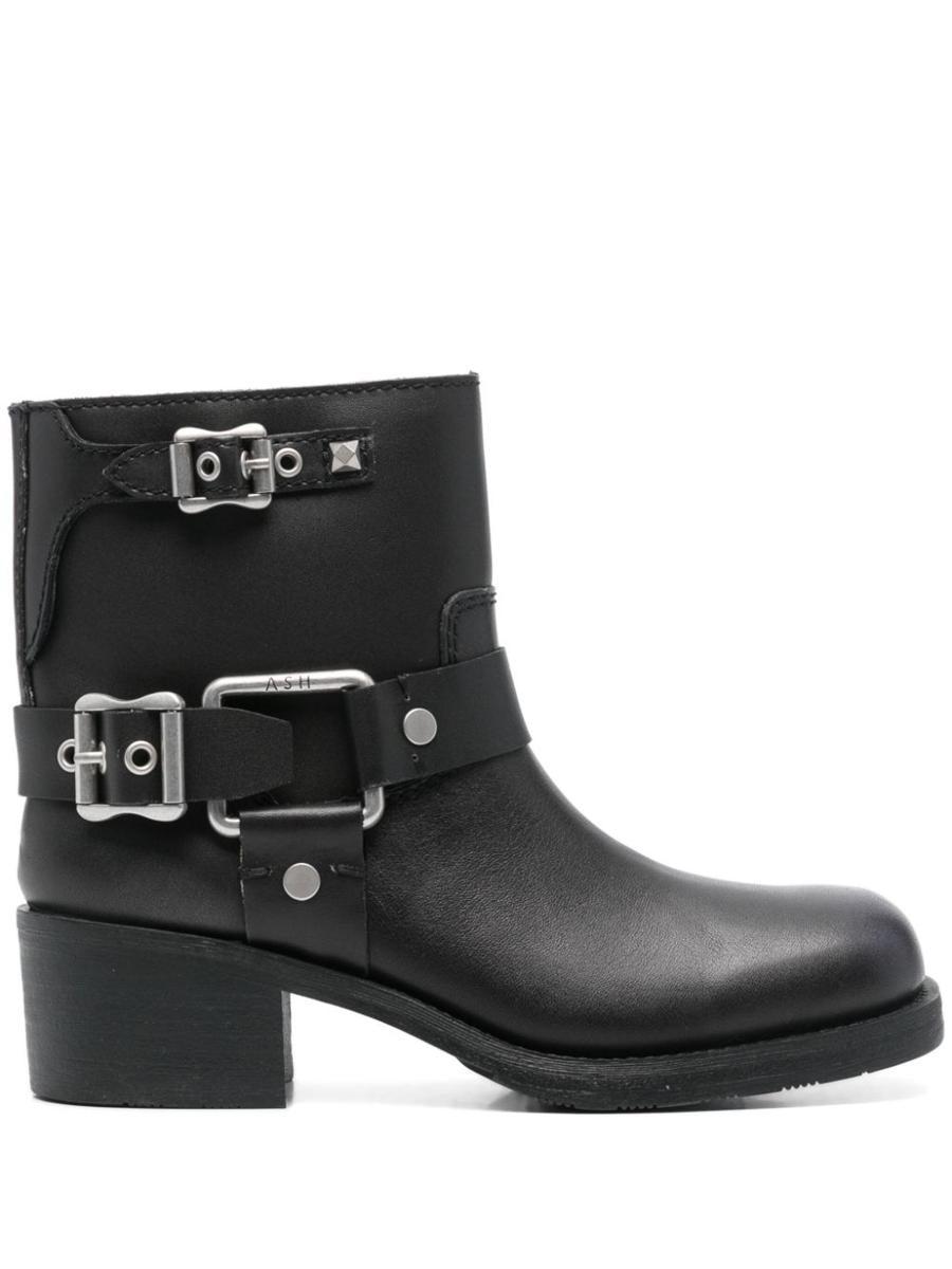 Ash Leather Ankle Boots in Black | Lyst