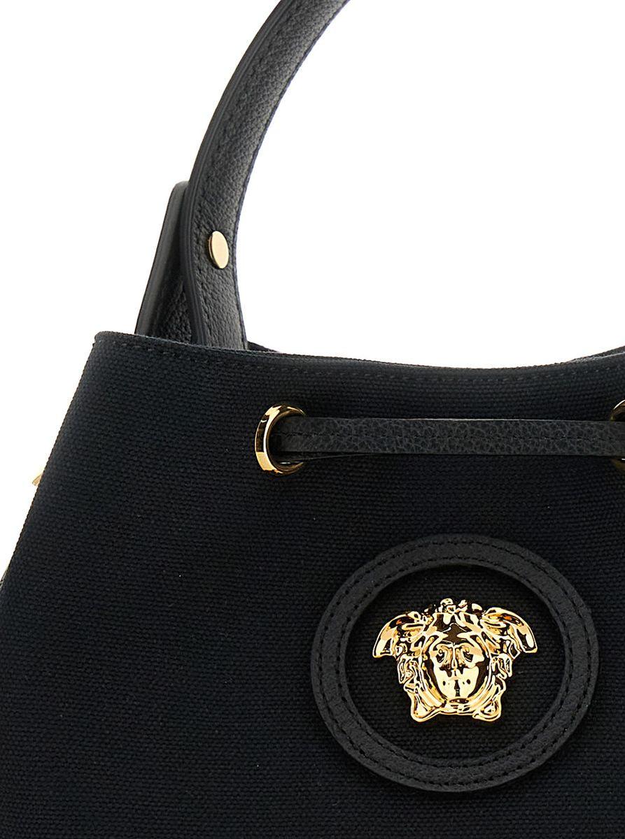 Versace 'La Medusa' Bucket Bag With Maxi Logo Lettering And Medusa ...