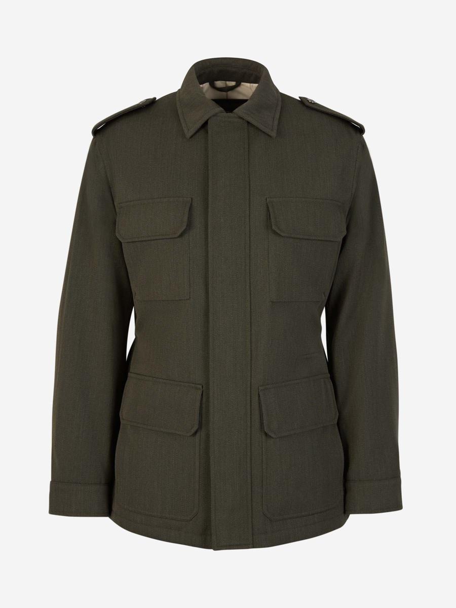 Loro Piana Wool Field Jacket in Green for Men | Lyst