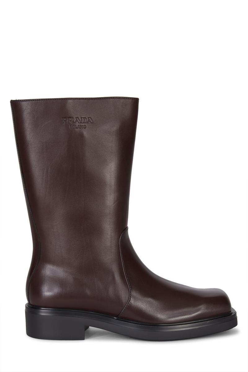 Prada Round-toe Boots in Brown for Men | Lyst