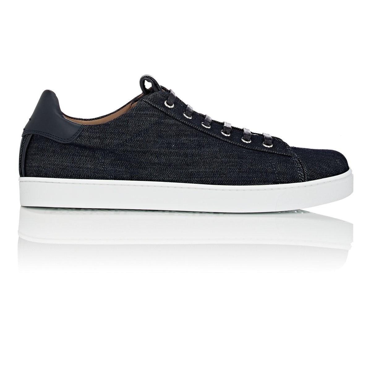 Gianvito Rossi David Denim Sneakers in Blue for Men - Lyst