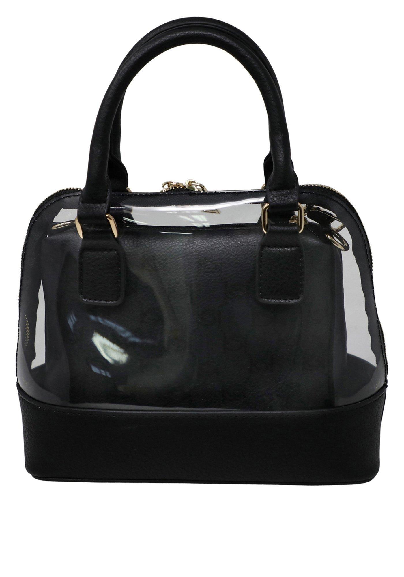 Bebe Jodie Clear Small Dome Bag in Black - Lyst