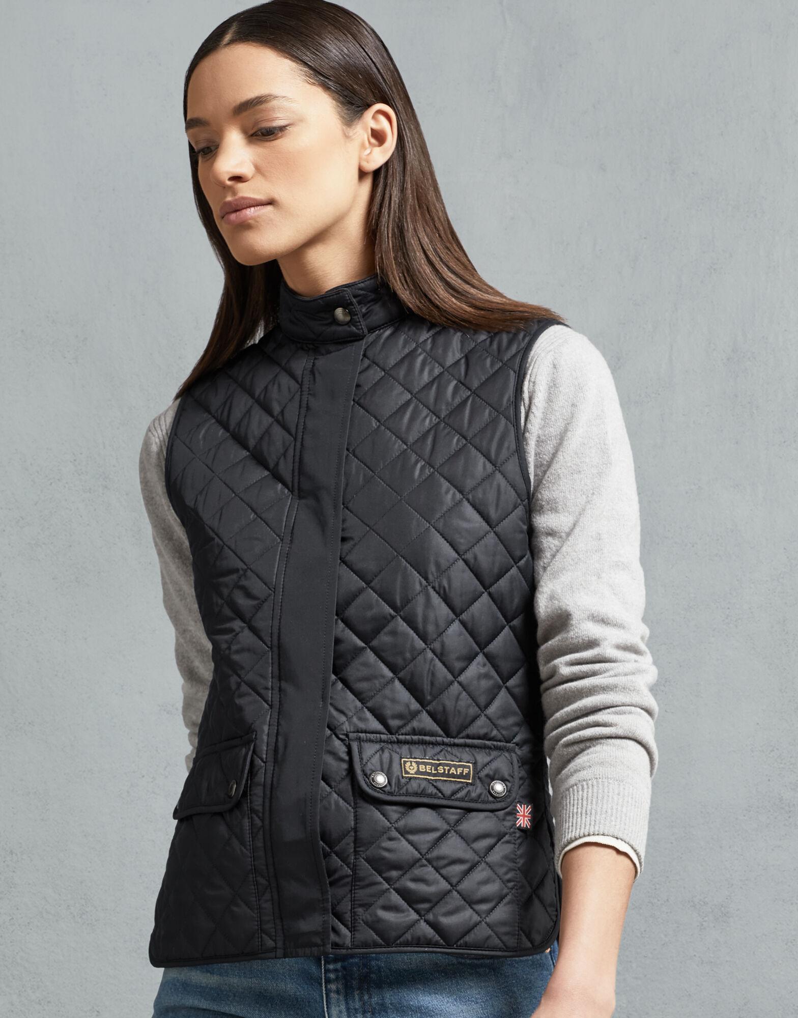 Belstaff Velvet Padded Waistcoat in Dark Navy (Blue) - Lyst