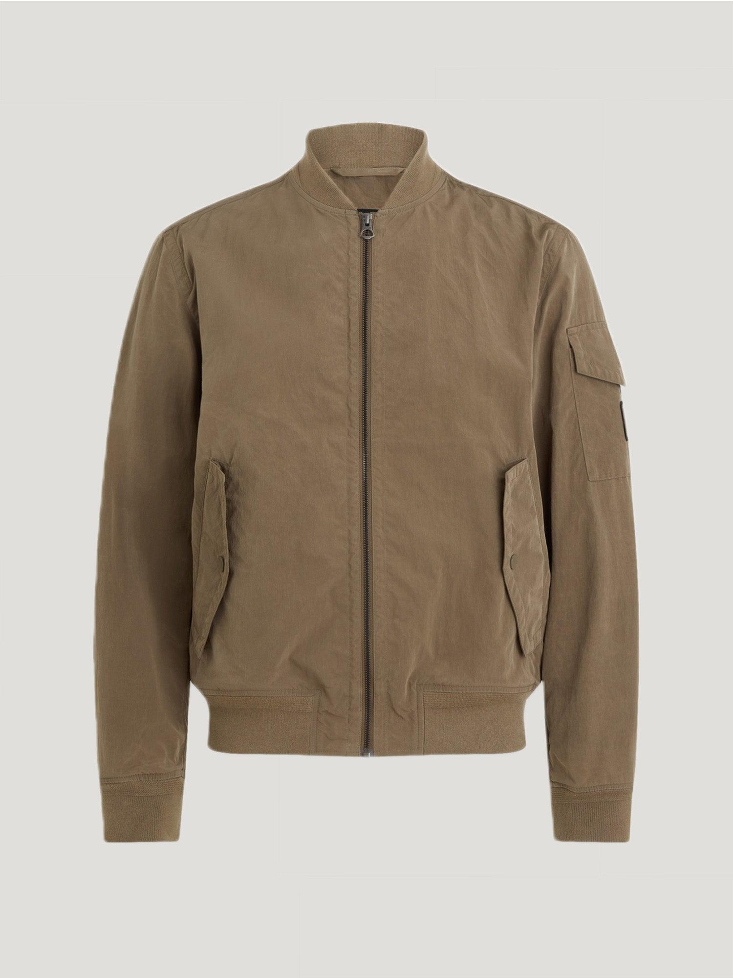 Belstaff Technical Shell Freight Bomber Jacket in Brown for Men | Lyst