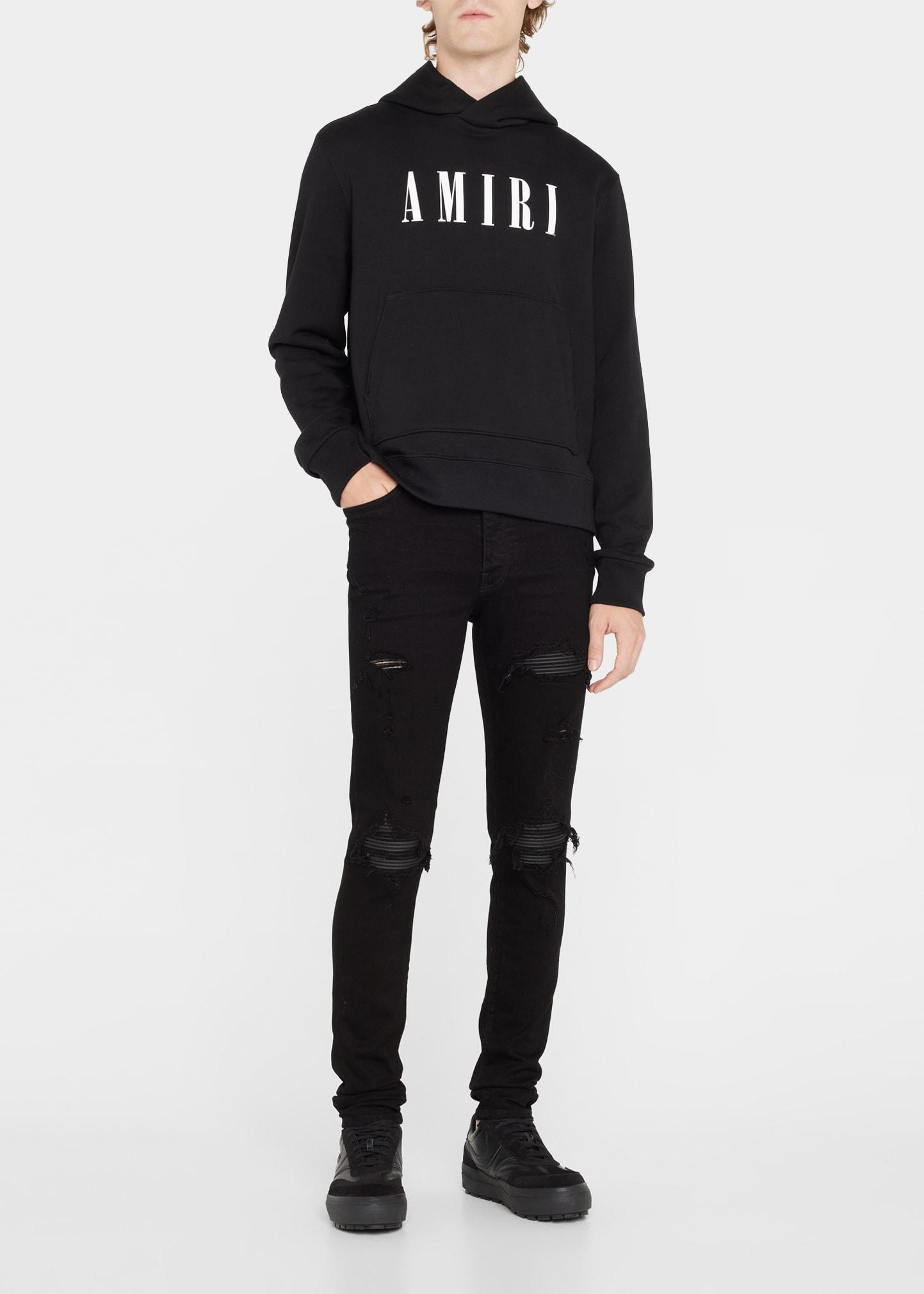 Amiri Mx1 Destroyed Skinny Jeans in Black for Men | Lyst
