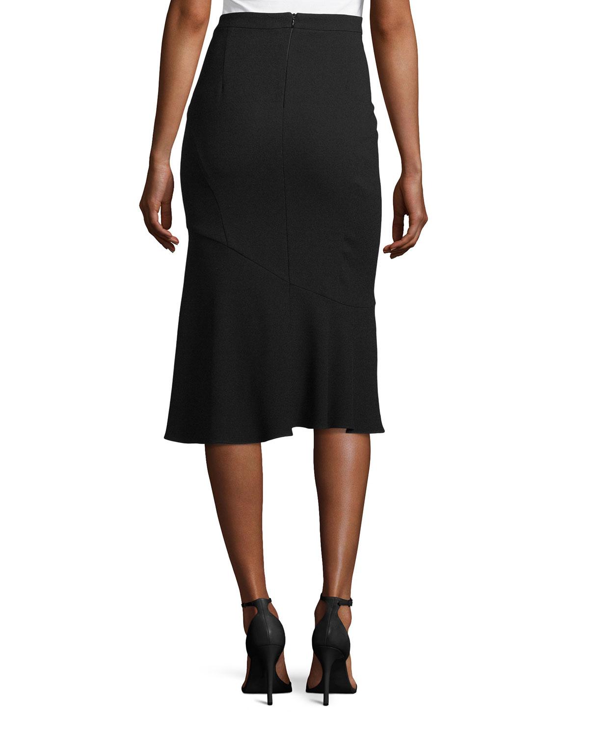 Elie Tahari Synthetic Eavanna Mermaid Midi Skirt in Black - Lyst