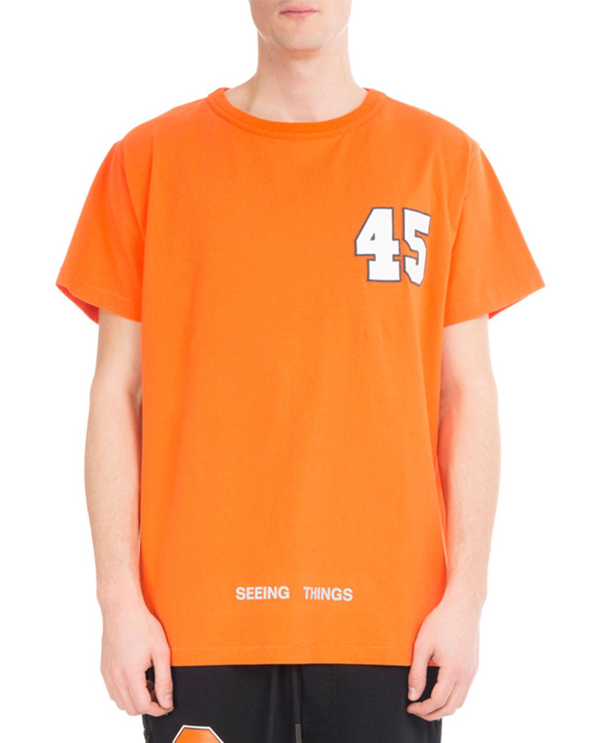Off-White c/o Virgil Abloh Cotton Orange Surreal 45 Tee for Men - Lyst