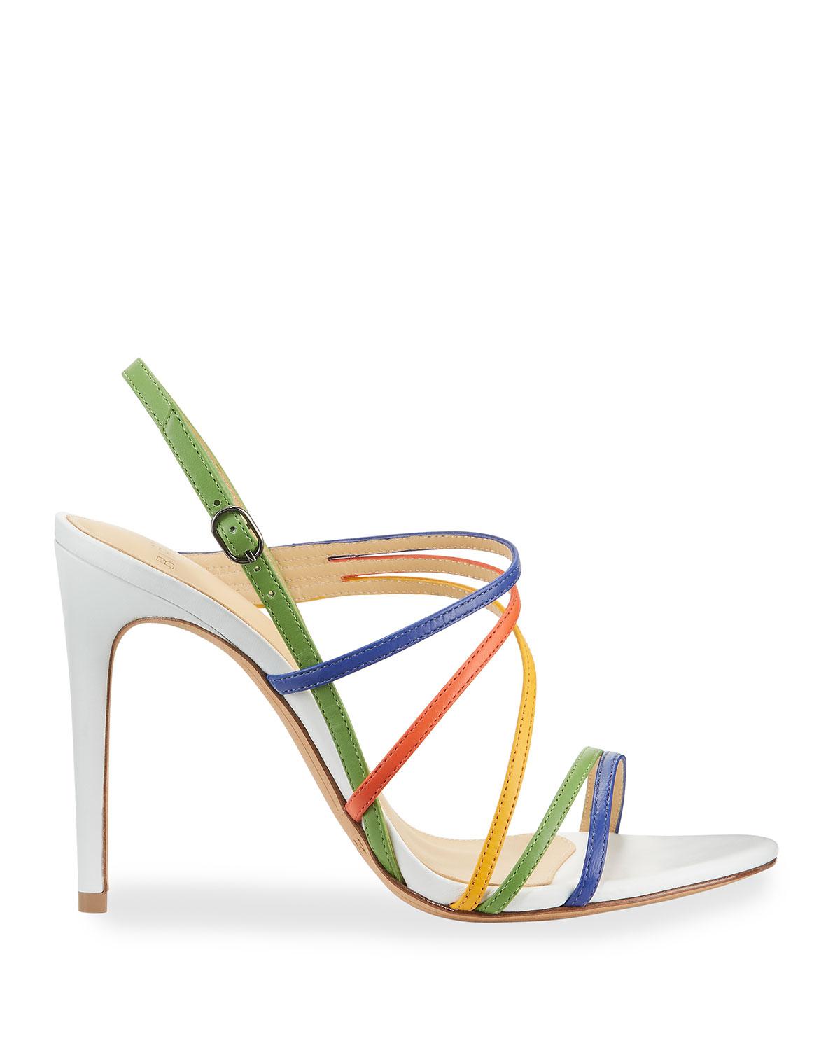 Alexandre Birman 100mm Rainbow Leather Sandals - Lyst