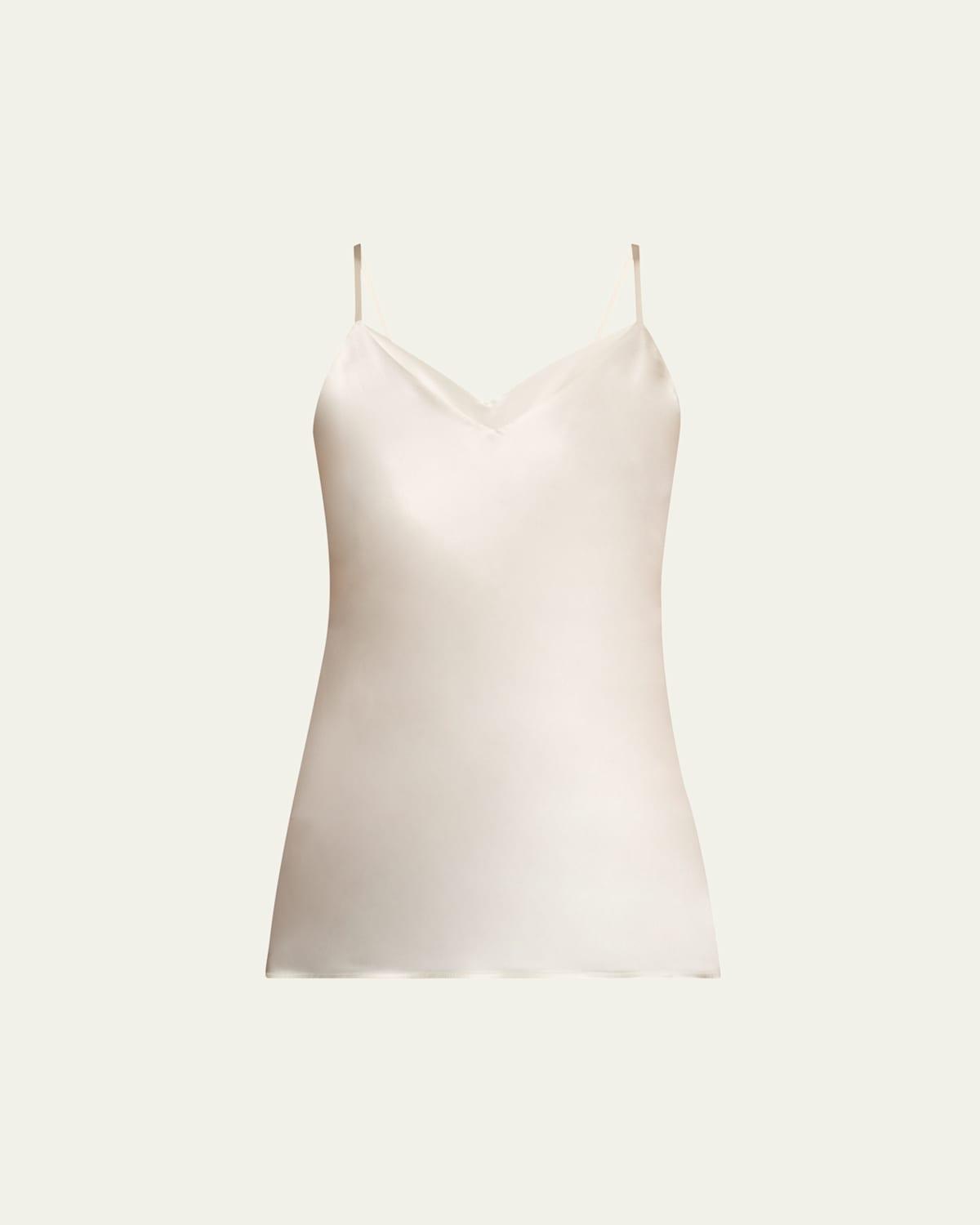 Lafayette 148 New York Eva Luxe Charmeuse Bias Tank in Natural | Lyst