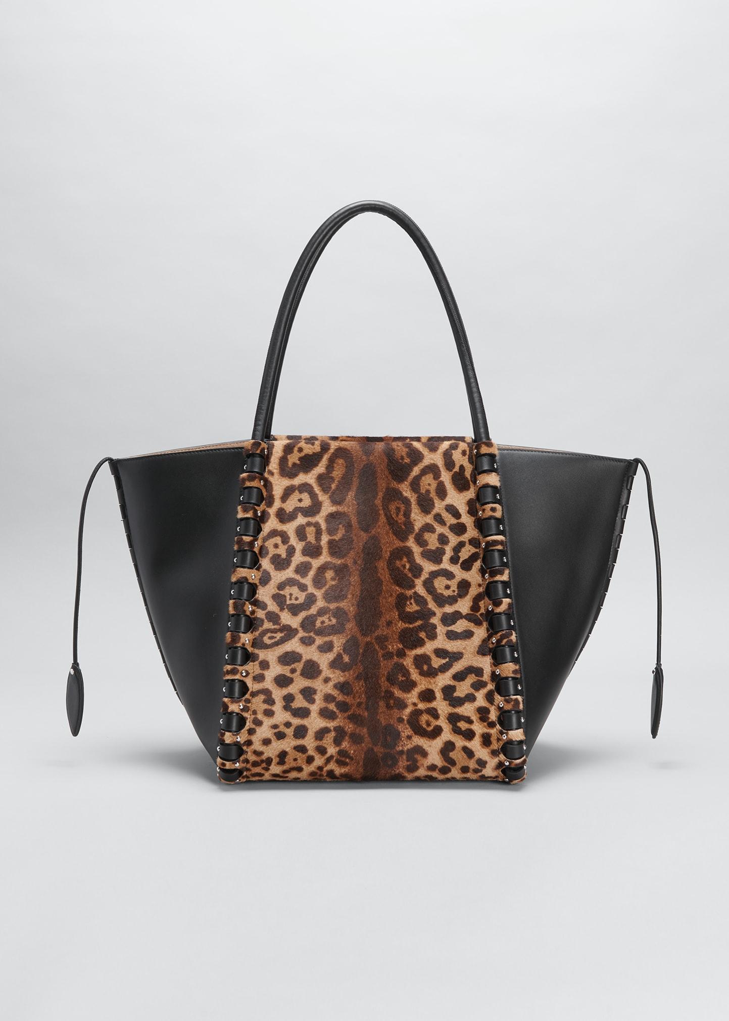 Alaïa Le Hinge Medium Leopard-print Tote Bag | Lyst Alaïa Le Hinge Medium Leopard-print Tote Bag | Lyst