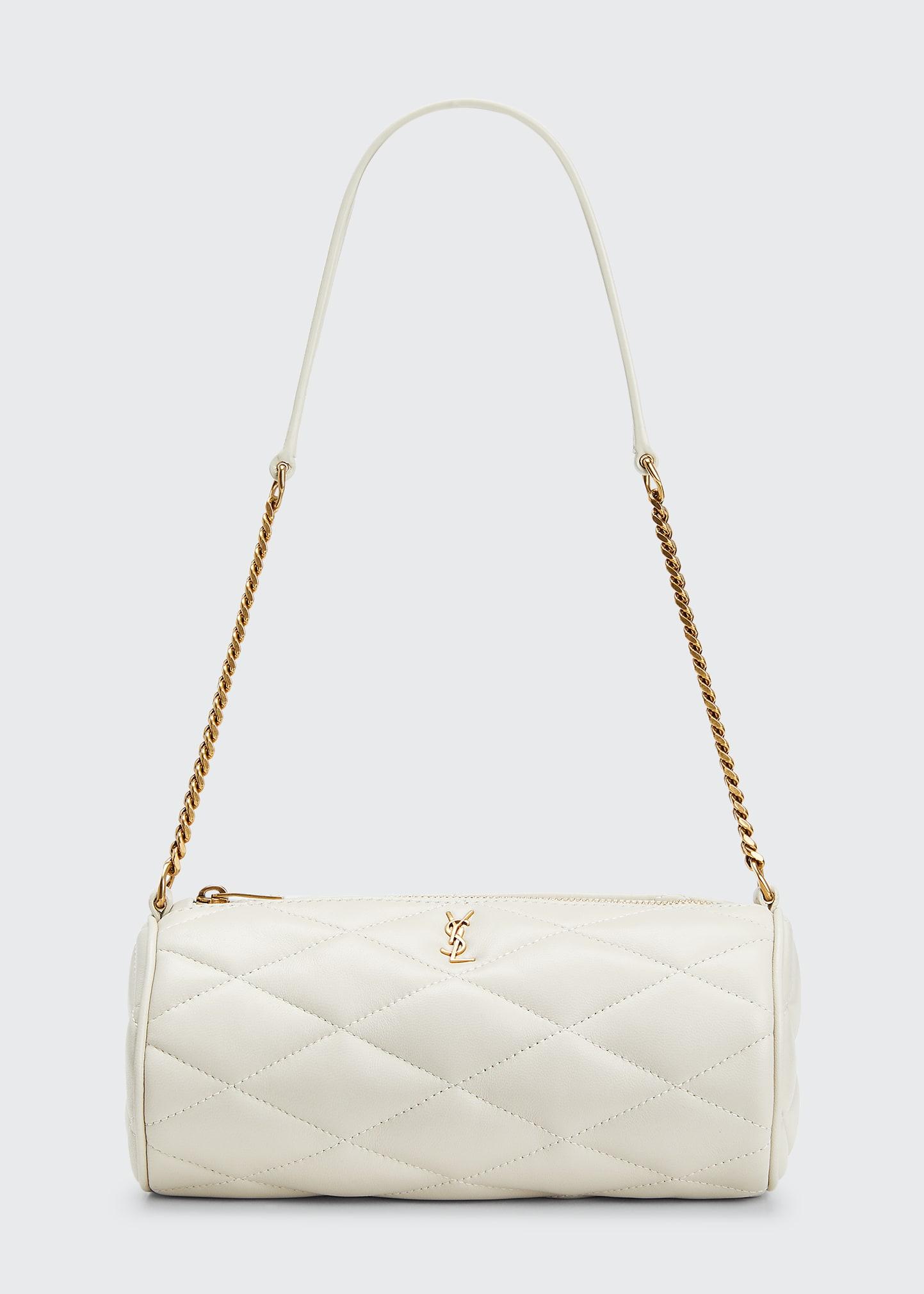 Saint Laurent Sade Ysl Mini Tube Shoulder Bag in White | Lyst