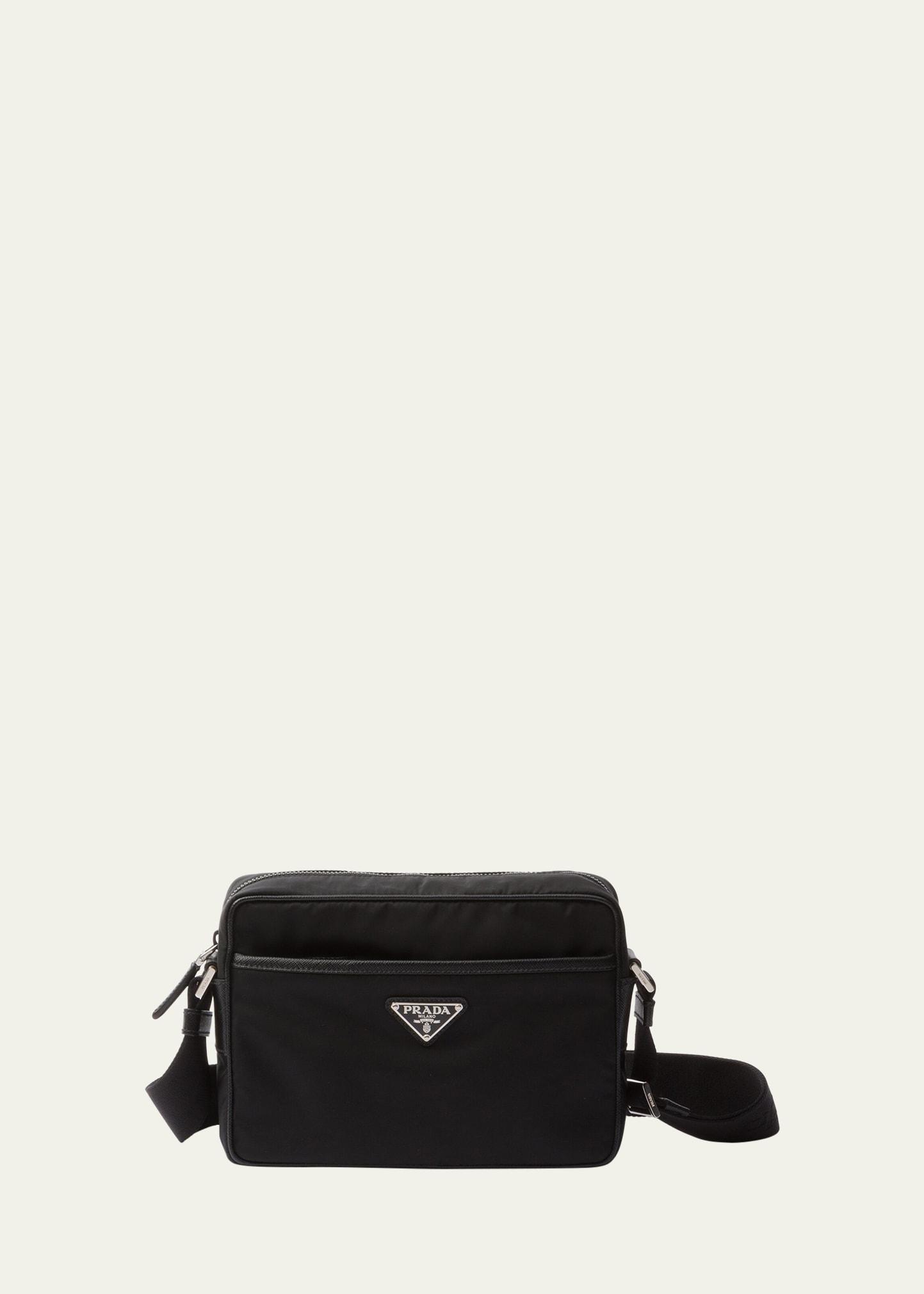 Prada Saffiano Nylon Crossbody Bag for Men | Lyst