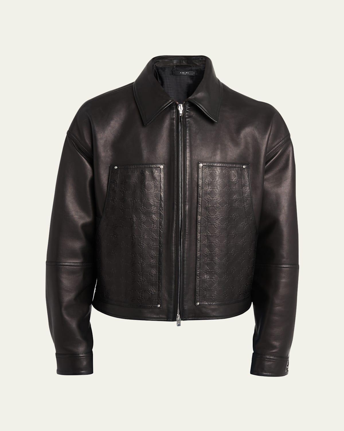 Amiri Ma Quad Leather Work Jacket in Black for Men | Lyst