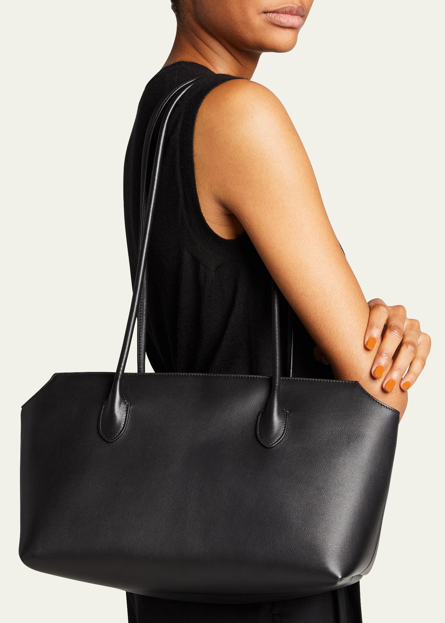 The Row Terrasse Leather Shoulder Bag in Black | Lyst The Row Terrasse Leather Shoulder Bag in Black | Lyst