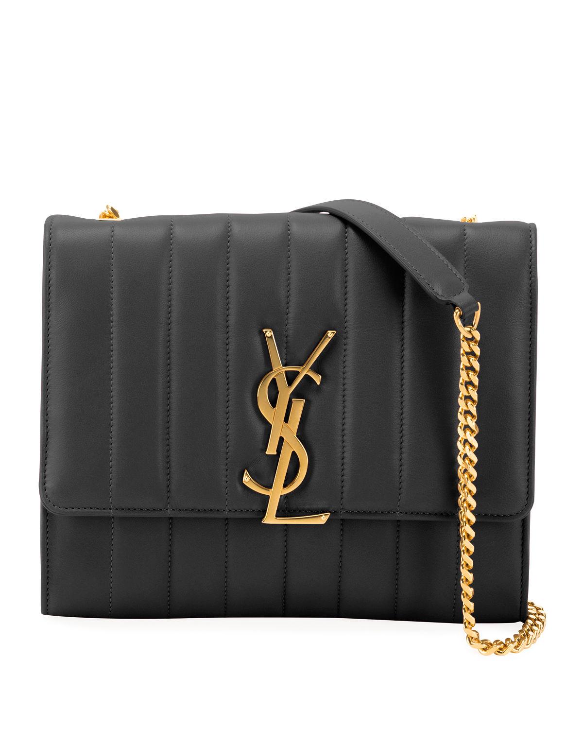 Saint Laurent Monogram Ysl Quilted Envelope Wallet On A Chain ...