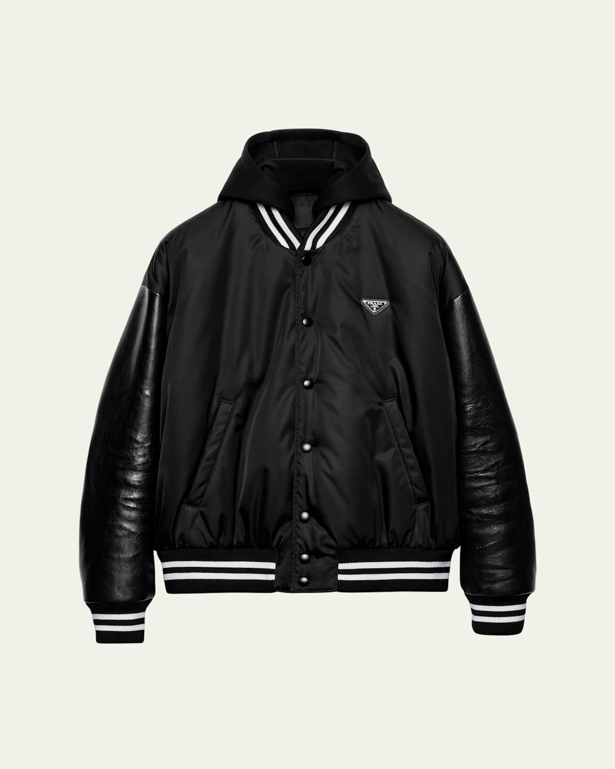 Prada Re-Nylon Sporty Bomber Jacket in Black for Men | Lyst