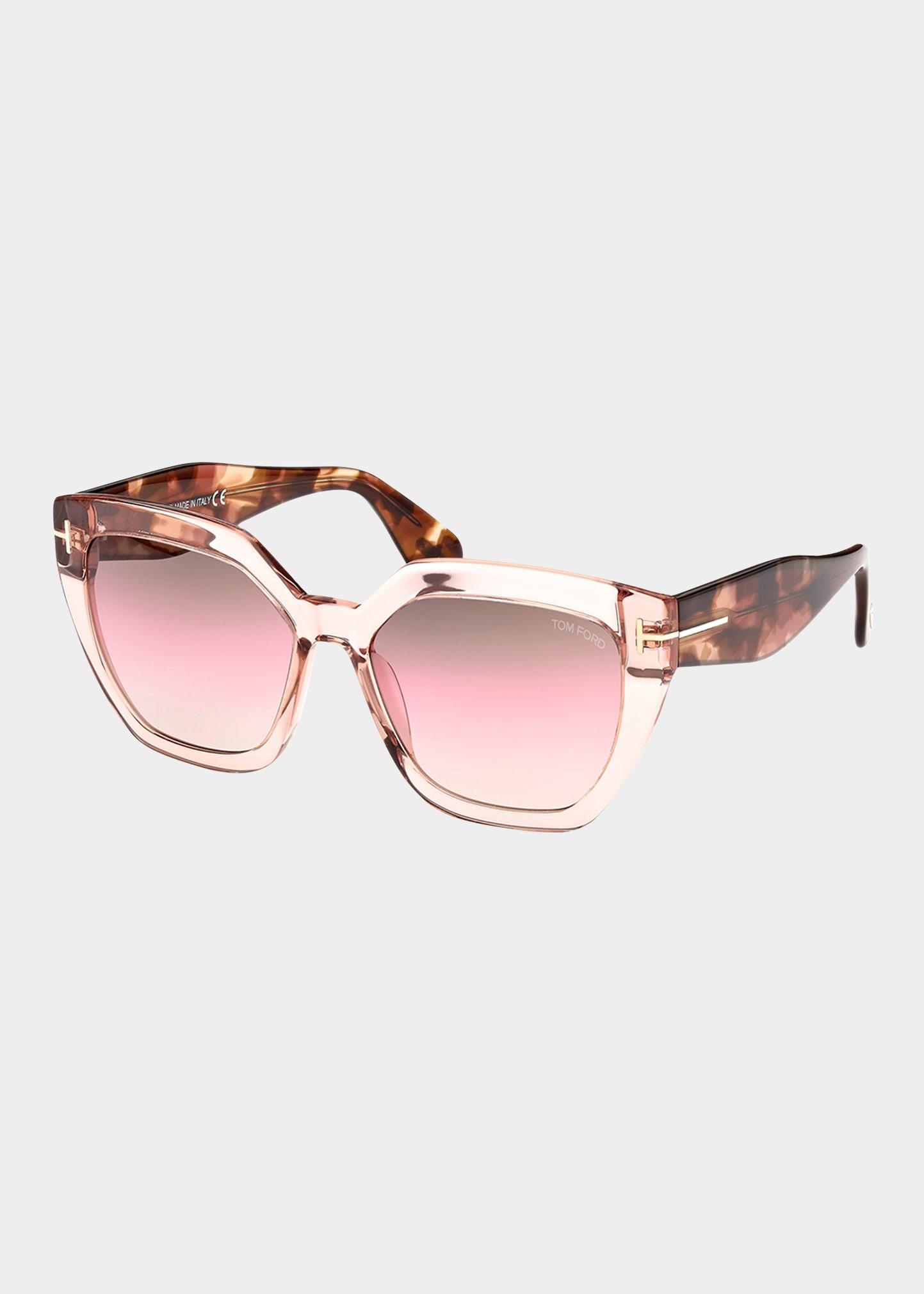 Tom Ford Phoebe Square Plastic Sunglasses In Pink Lyst