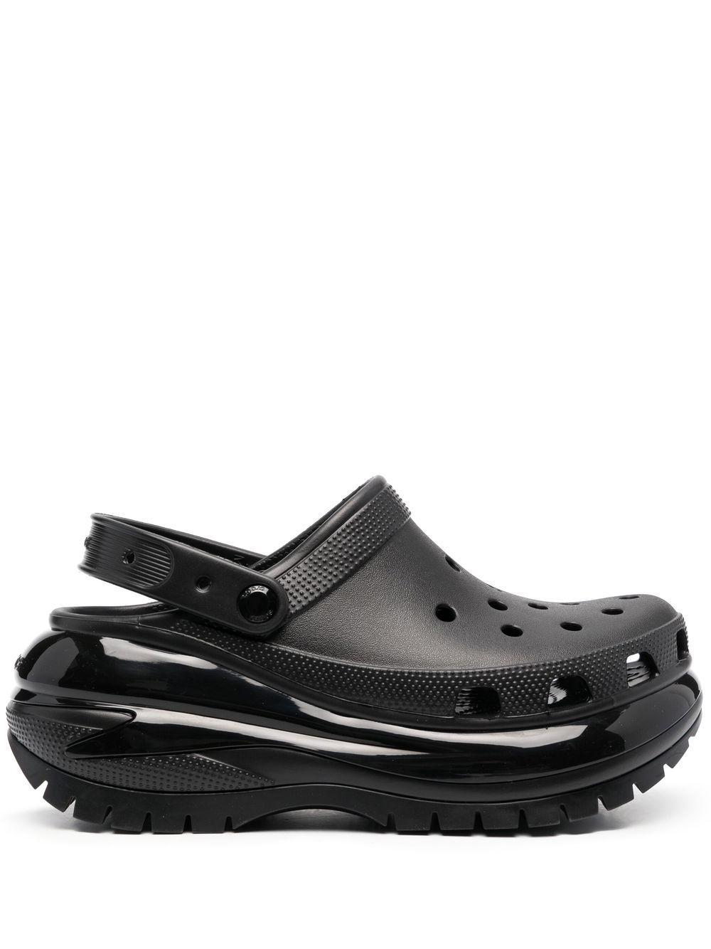 Crocs™ Mega Crush Platform Perforated-rubber Clogs in Black | Lyst UK