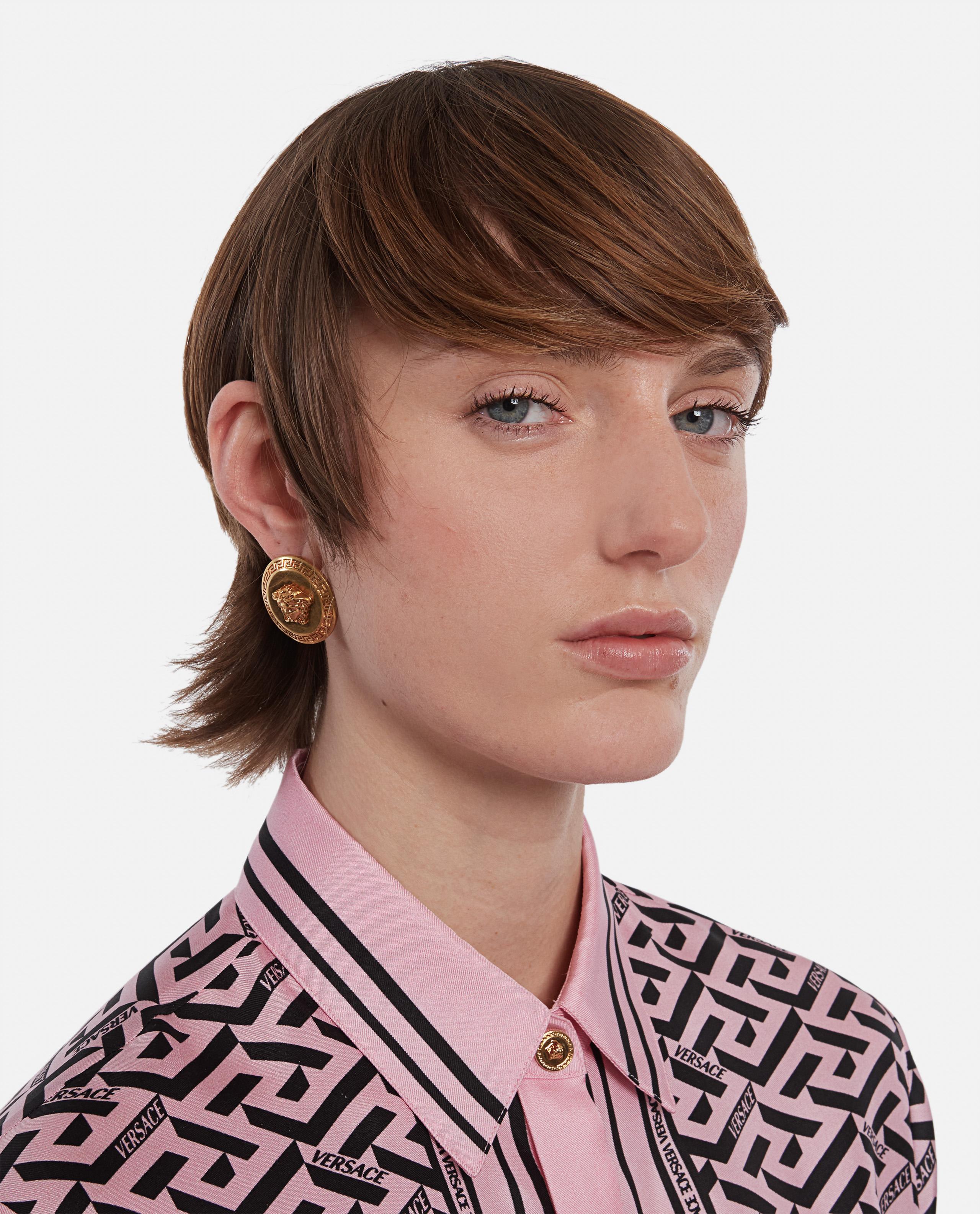 versace tribute medusa stud earrings